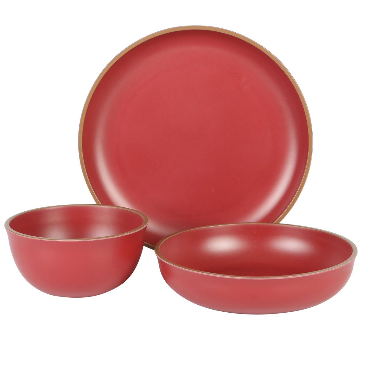 Gibson Home Melamine Dinnerware Set - Service for 4 | Birch Lane