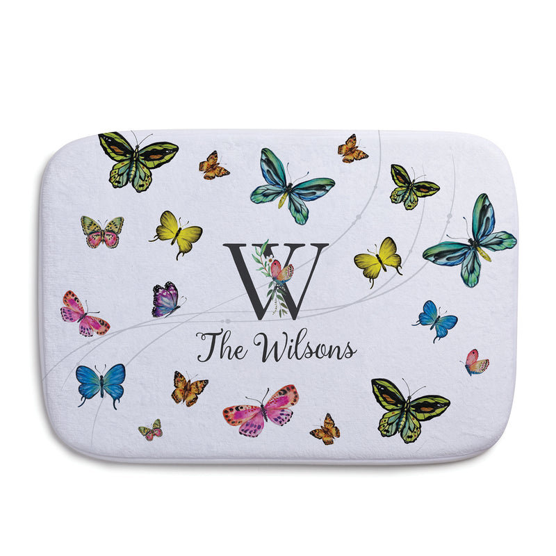 CPS Beautiful Butterflies Bath Mat Name & Initial - S | Wayfair
