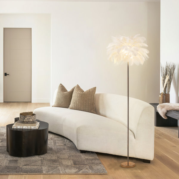 Willa Arlo Interiors Lismore 63'' Brass LED Novelty Floor Lamp with ...