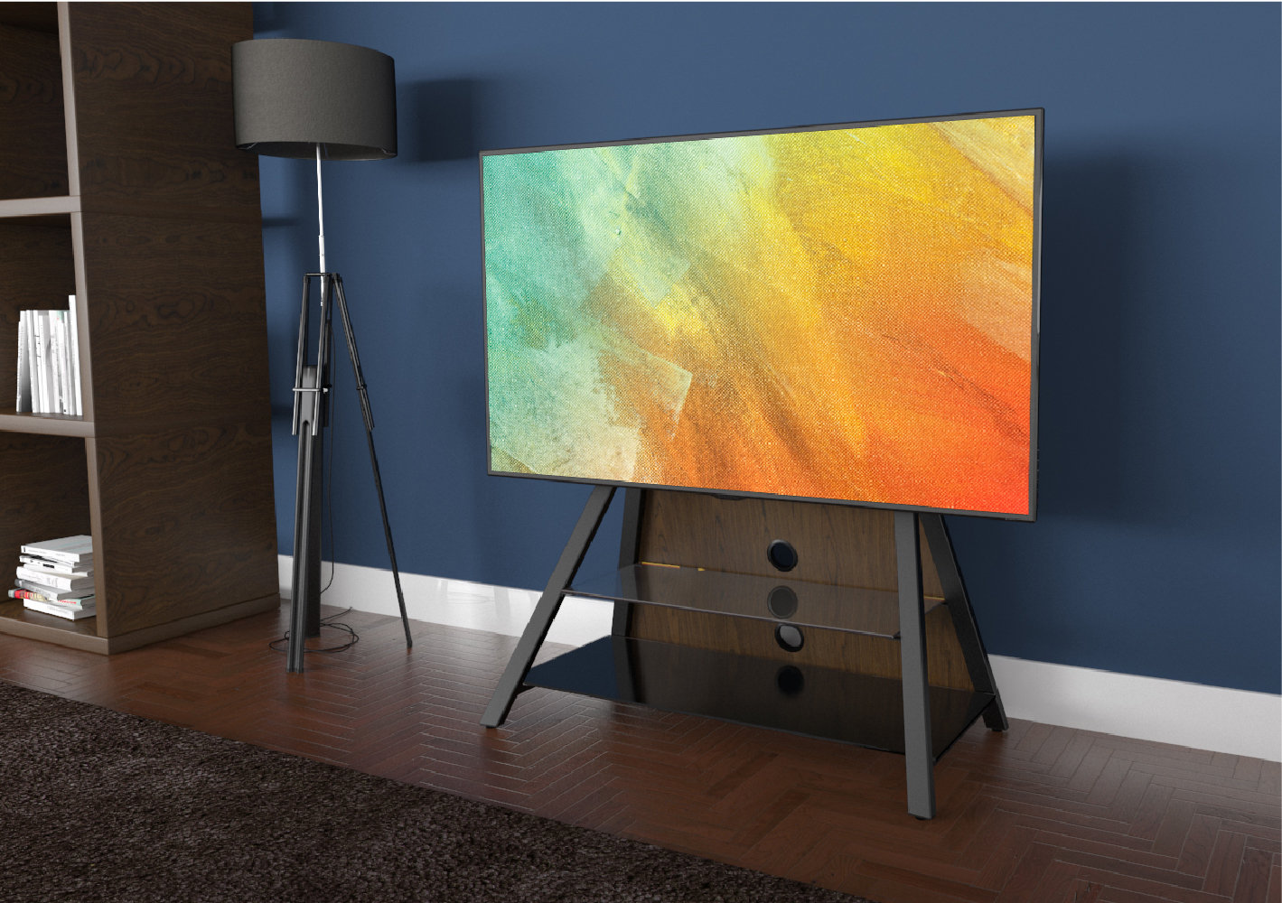 Brayden Studio Stebrook Swivel Floor Stand Mount for Flat Panel Screens ...