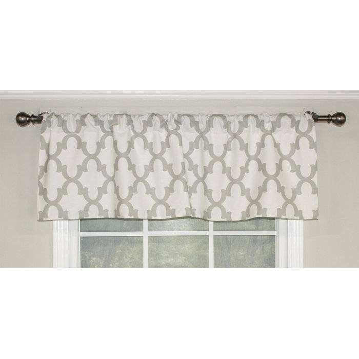 Charlton Home® Kavir Geometric Cotton Blend Scalloped 52'' W Window ...