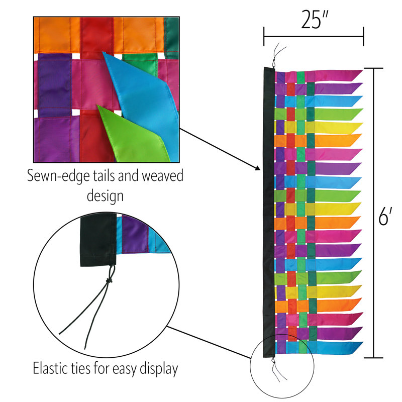 In The Breeze 6-Foot Fiesta Weave 72'' H x 25'' W Polyester Banner ...