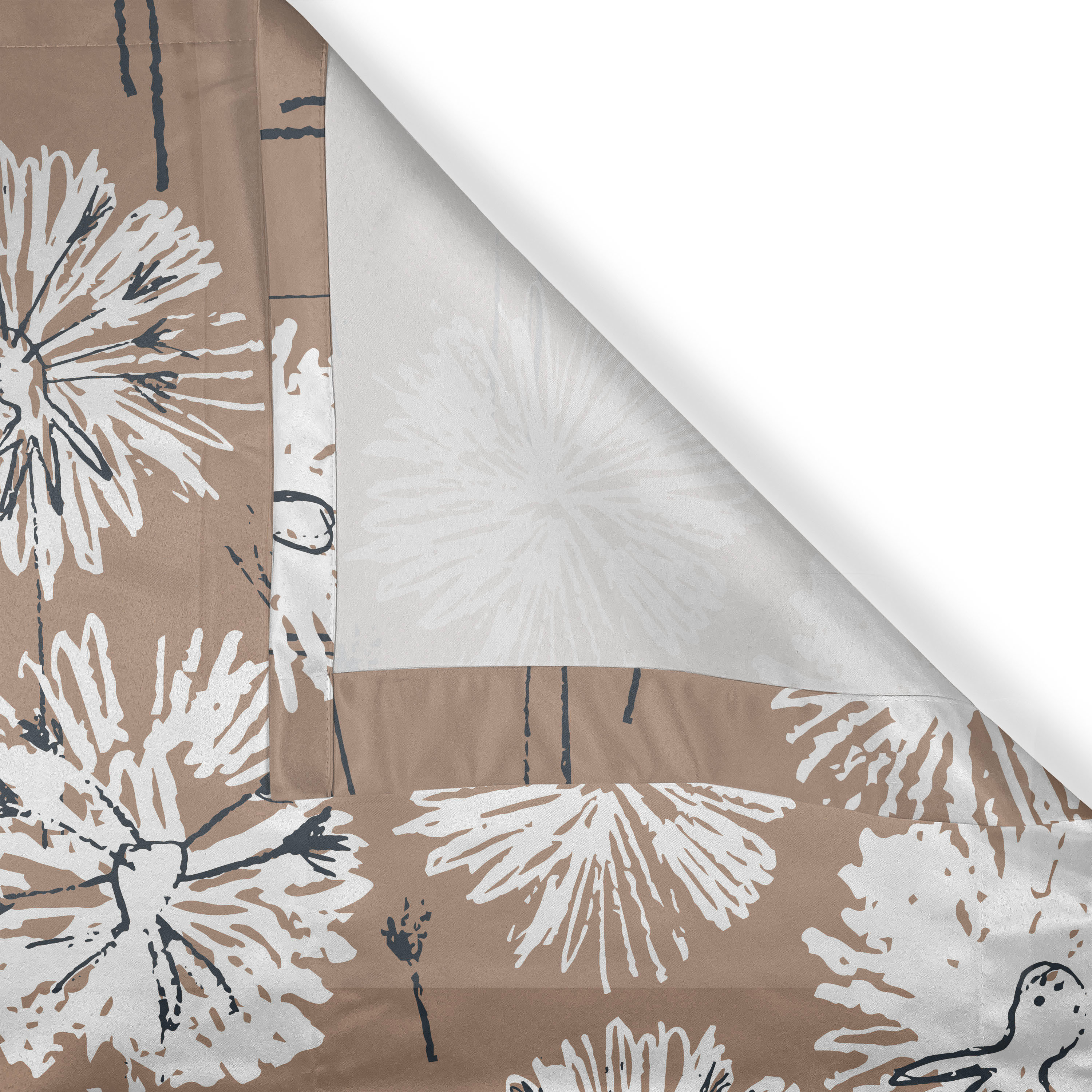 Dakota Fields Springtime Grommet Curtain Abstract Look Dandelion Pale ...