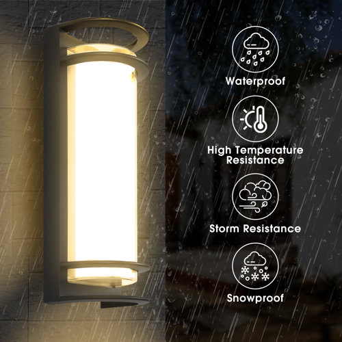 Wrought Studio Thery 30W Black White Aluminum IP65 3000K Waterproof ...