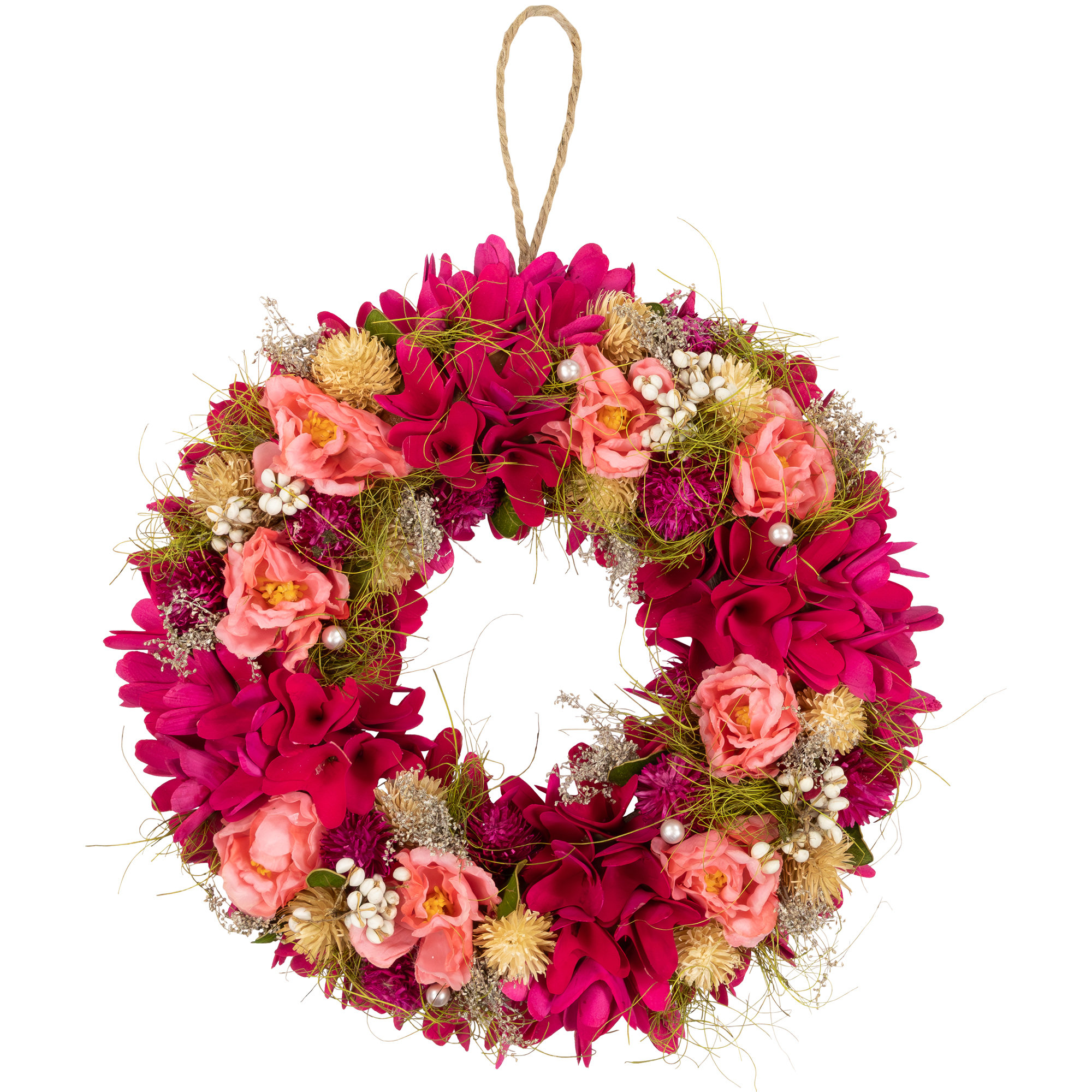 Northlight Seasonal Mixed Floral And Berries Artificial Spring Wreath ...