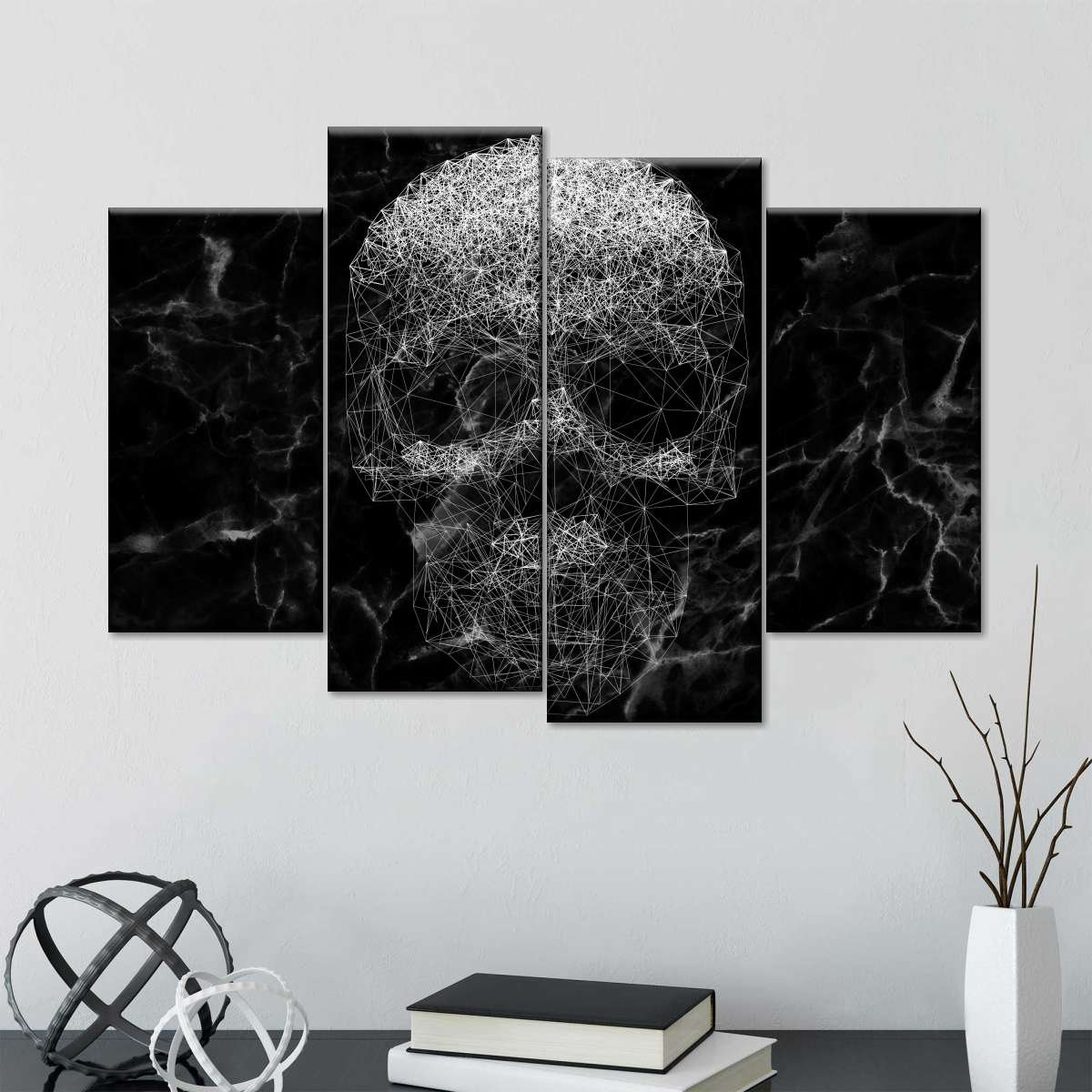 Trinx Abstract Death Multi Piece Canvas Print On Canvas 4 Pieces Set ...