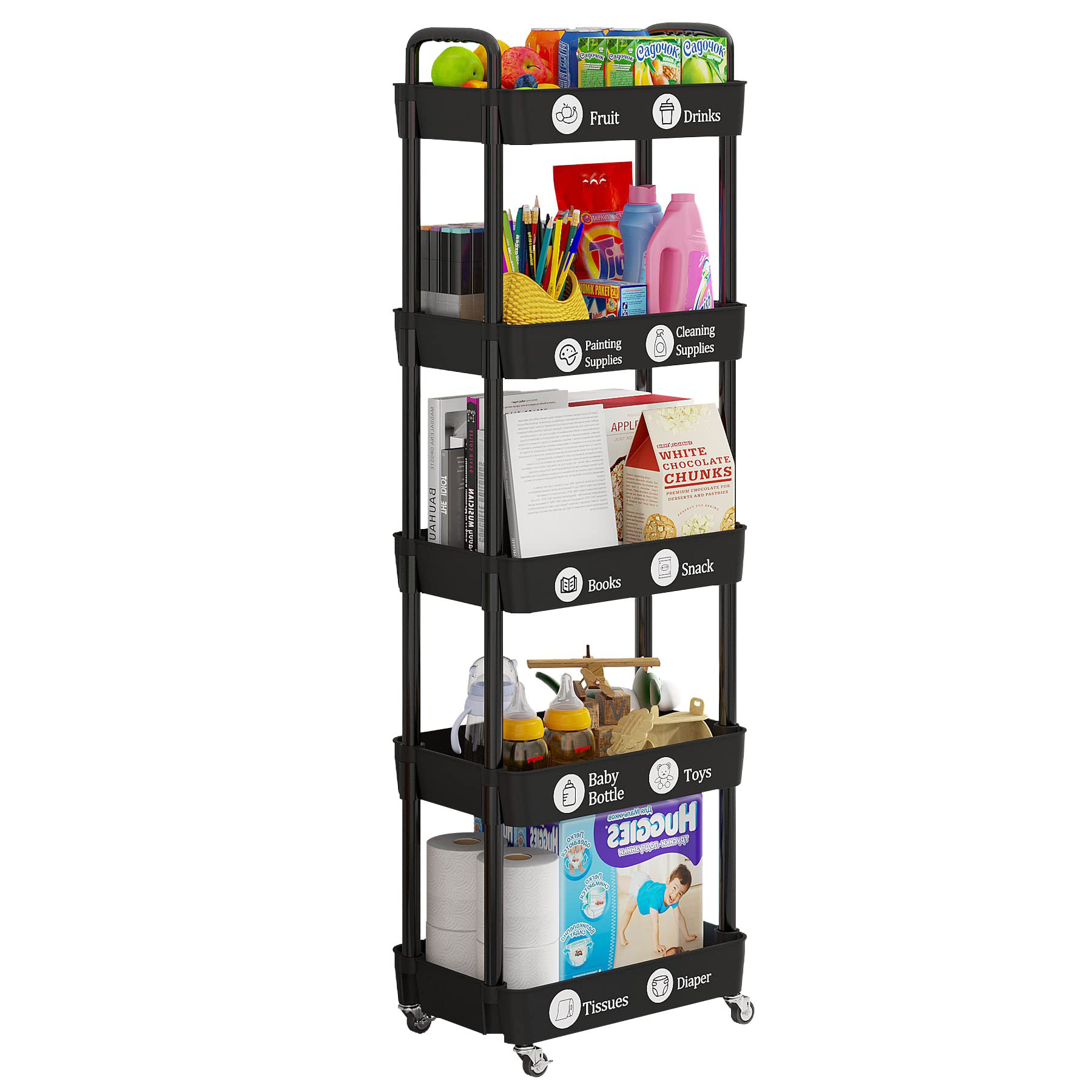 NIAZ 5-Tier Utility Cart | Wayfair