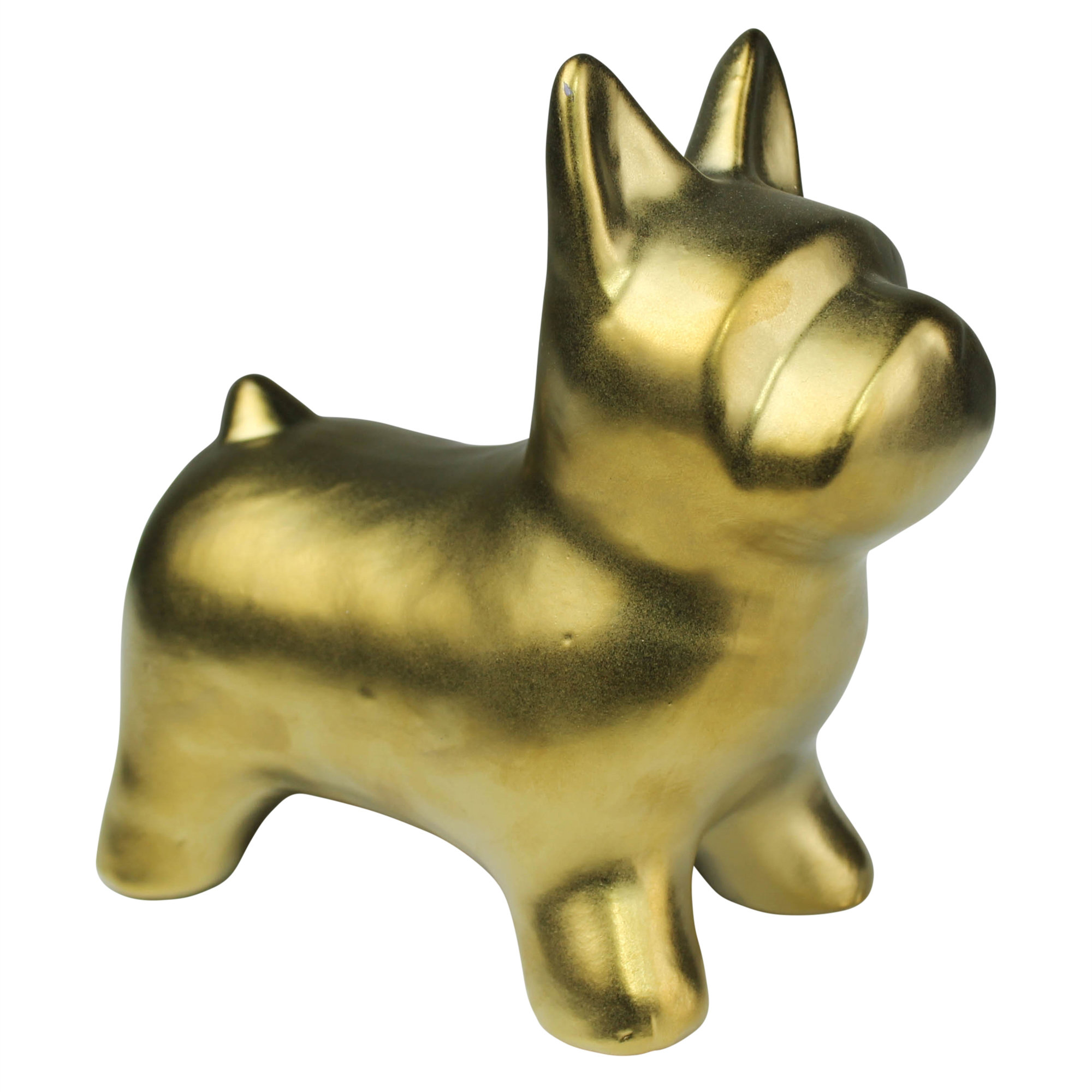 Rosdorf Park Fata Gold Frenchie Dog Figurine | Wayfair