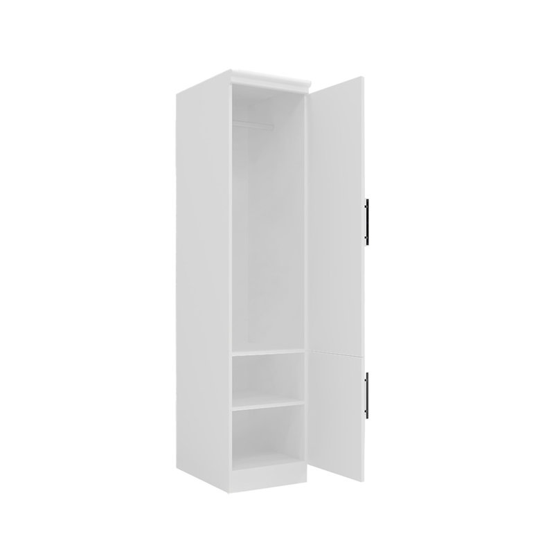 Winston Porter Narrow Cabinet Storage Wardrobe Armoire With Mirror ...