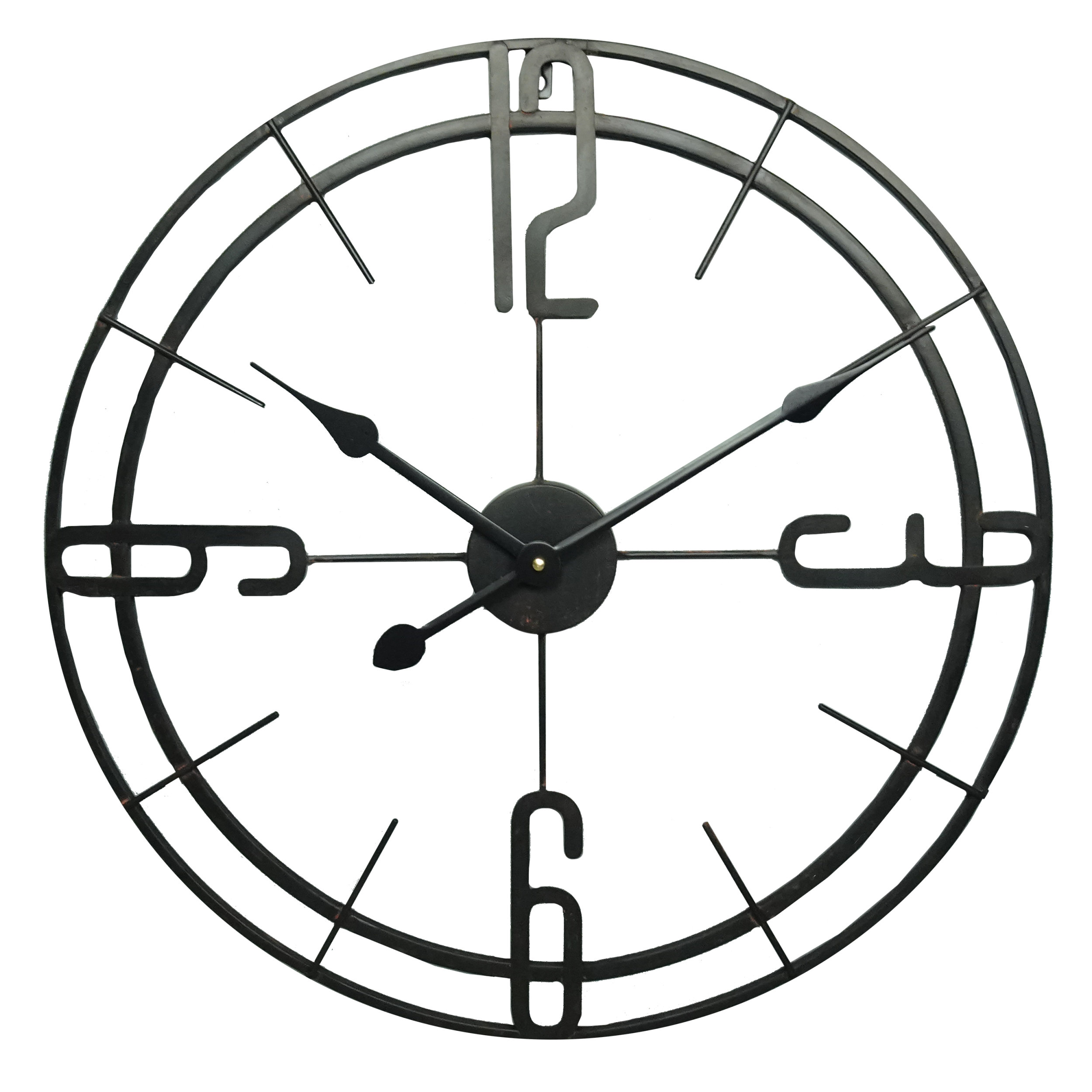 Latitude Run® VIP Iron 22 in. Black Art Deco Style Clock - Wayfair Canada