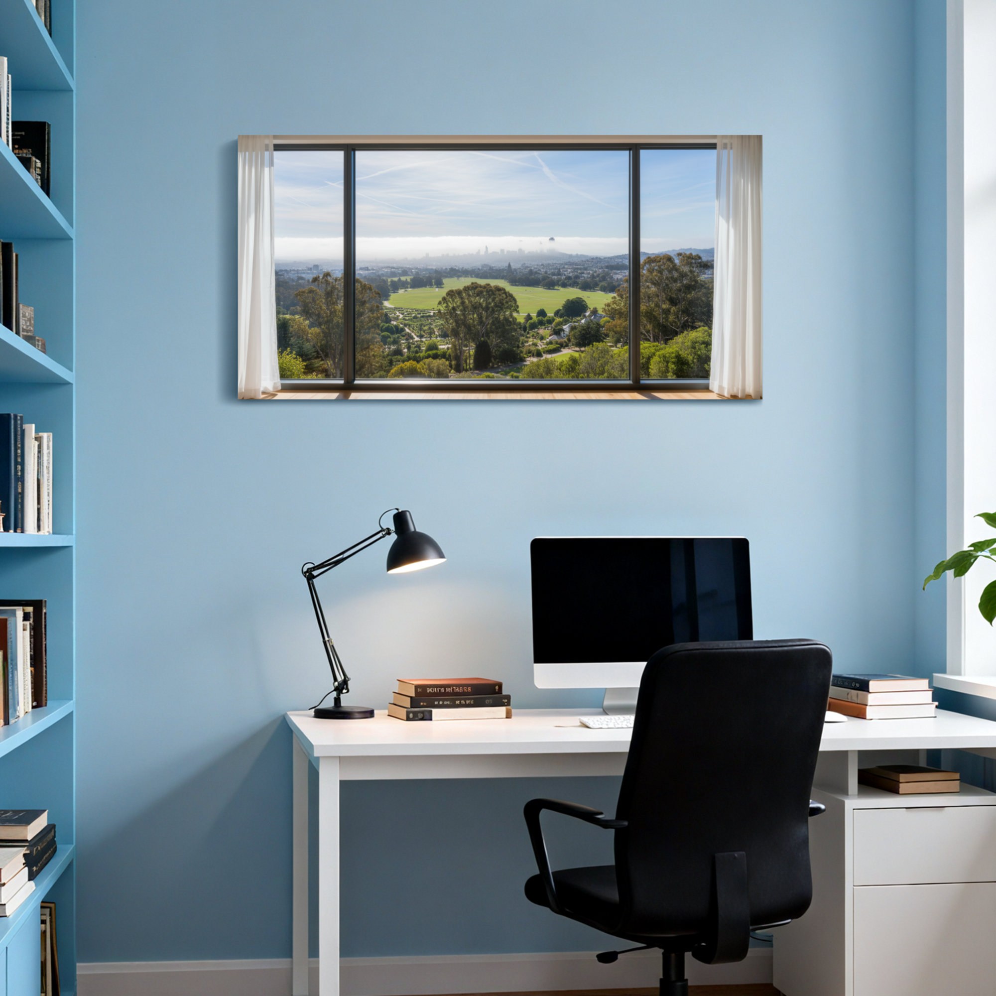 Wrought Studio™ Scenic & Cityscapes Panoramic Landscape View With Green ...