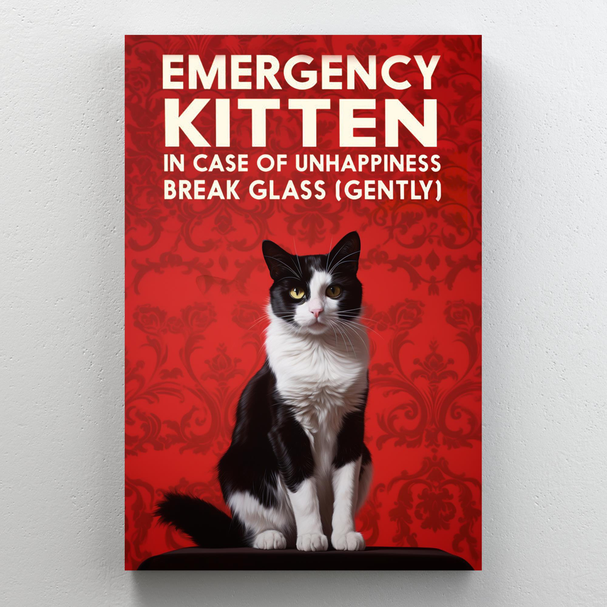 Trinx Emergency Kitten - 1 Piece Rectangle Graphic Art Print On Wrapped ...