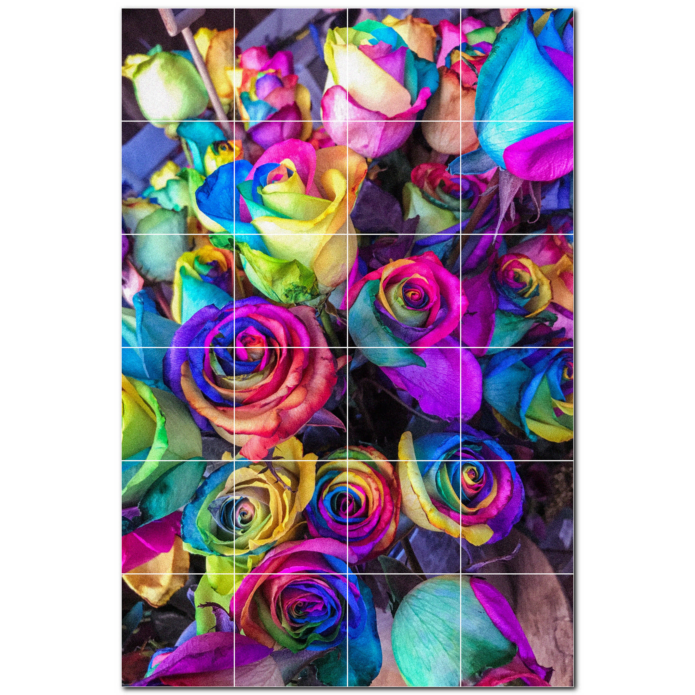 Picture-Tiles.com Flowers Photo 12'' x 12'' Satin Ceramic Decorative ...