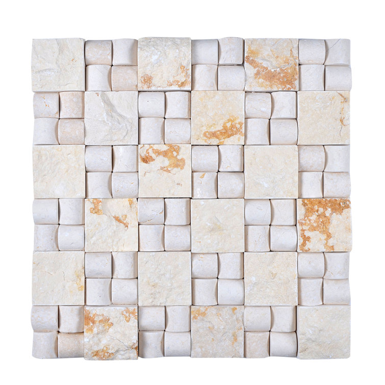 Legion Furniture Engineered Stone Grid Mosaic Wall & Floor Tile | Wayfair