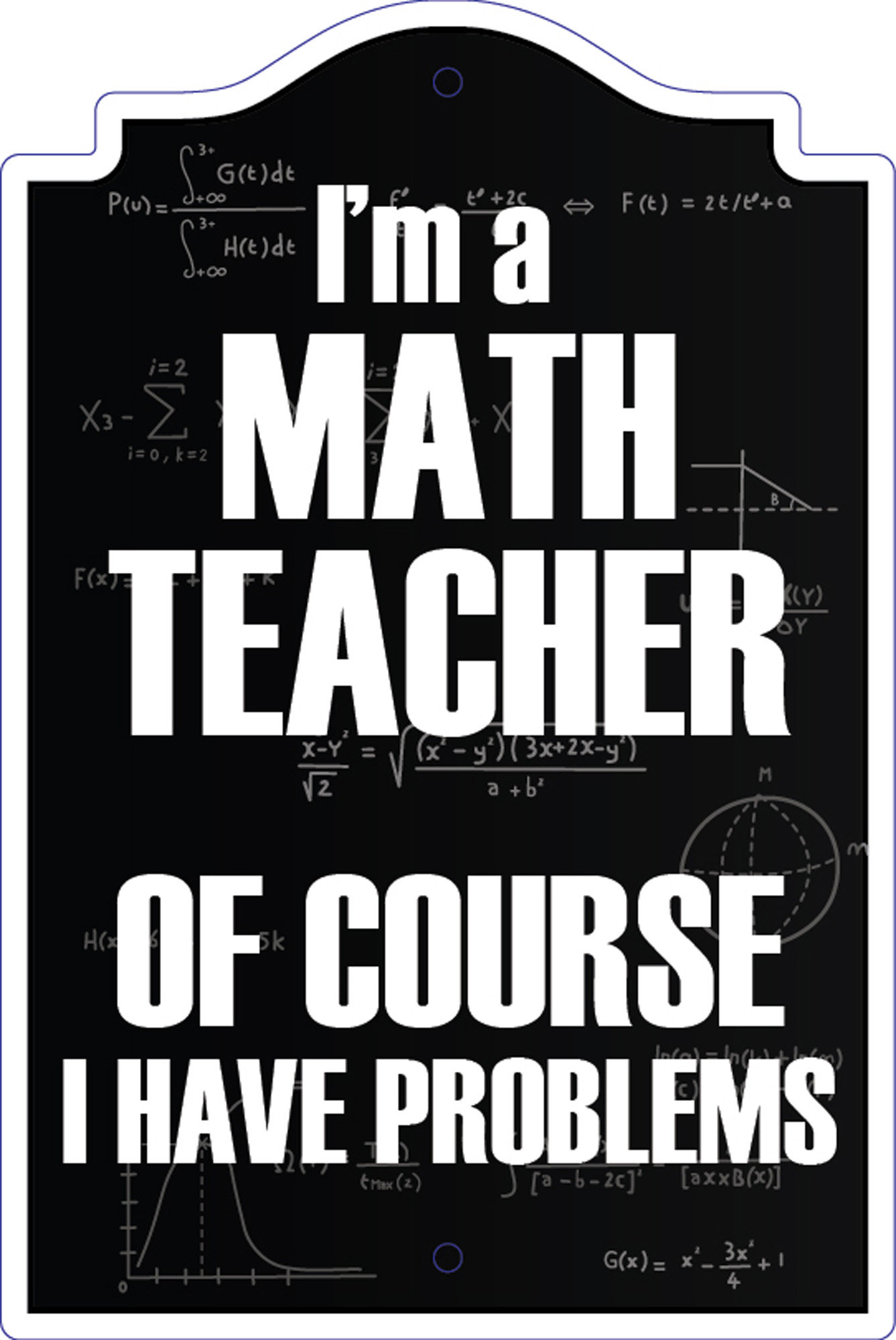 Trinx Math Teacher Novelty Sign | Indoor/Outdoor | Funny Home Décor For ...