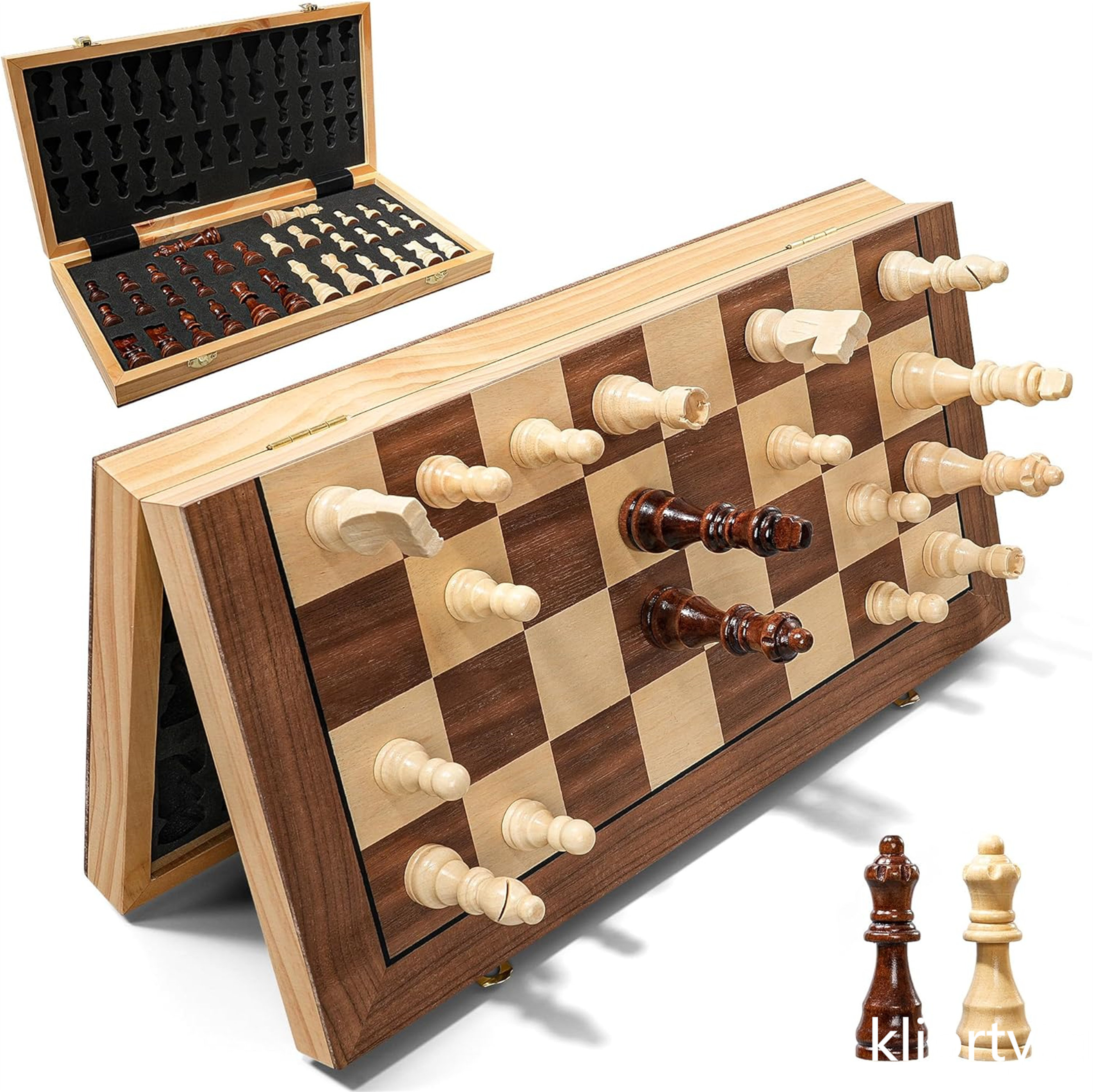 DEKBIL Wooden Folding Chess Set，15x15inch - Wayfair Canada