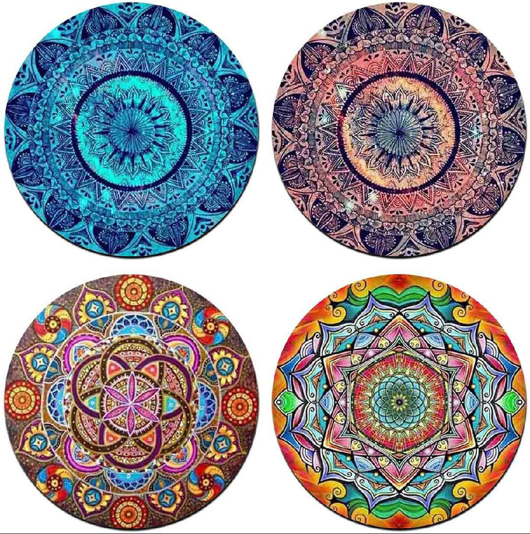 Frifoho Coaster Set - Made Of Recycled Rubber - 4 Piece Set ...