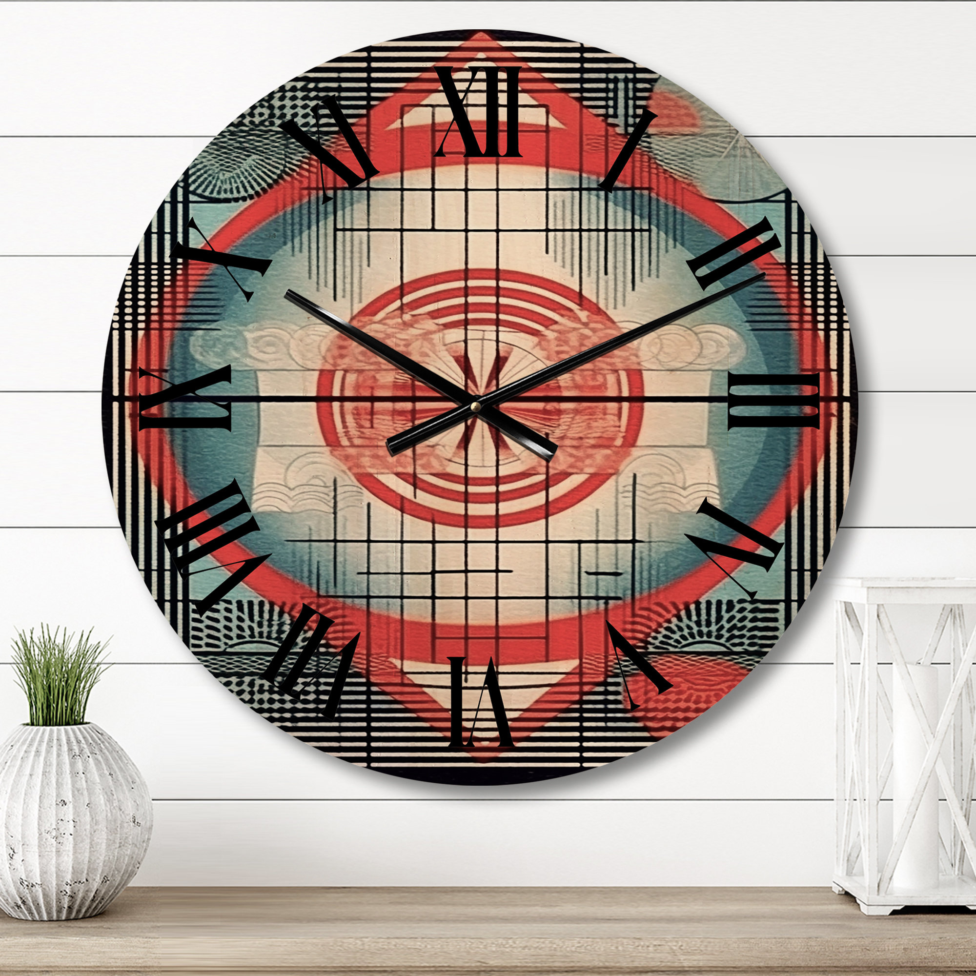 East Urban Home Vintage Stamp Retro Geometrics I - Abstract ...