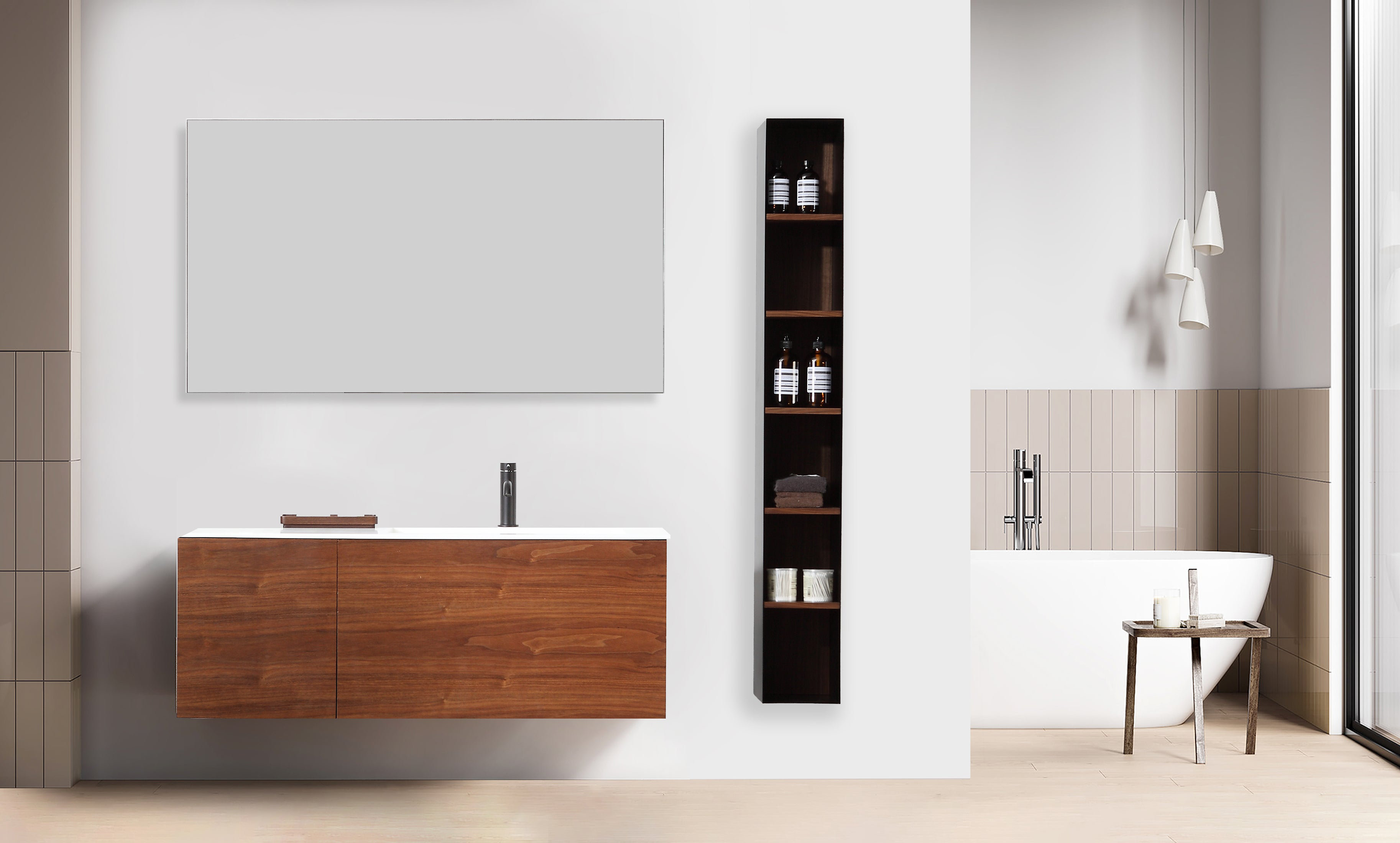 KartonRepublic Figure Walnut Wall Mount Natural Wood Veener plywood ...