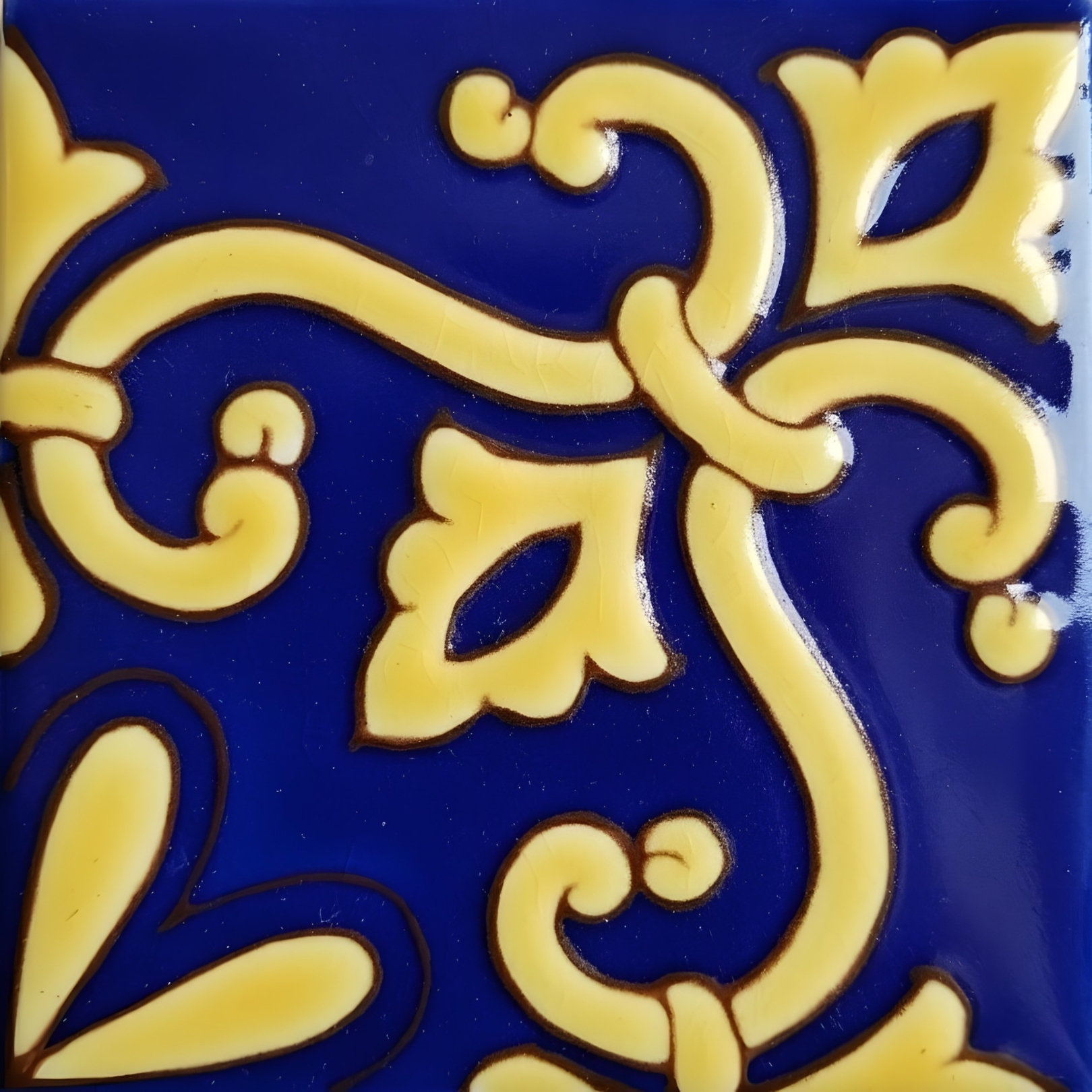 Casablanca Market Mediterranean 4'' X 4'' Sardinia Hand Painted Ceramic ...