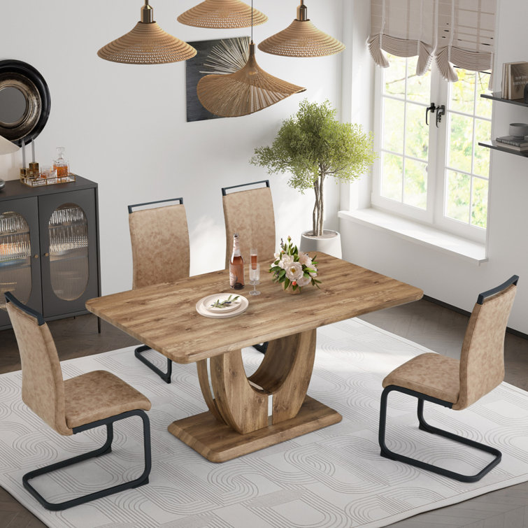 Millwood Pines Ashlyne 5 - Piece Pedestal Dining Set | Wayfair