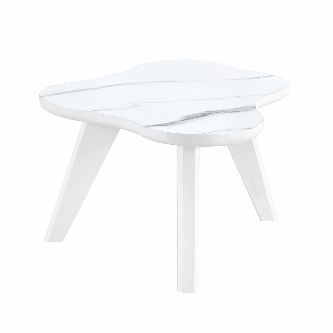 Ivy Bronx Modern Minimalist Cloud-Shaped Table with Solid Wood Legs for ...