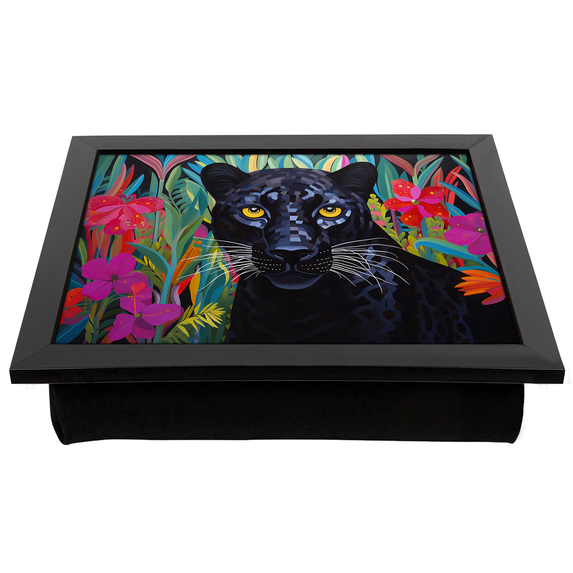 17 Stories Panther Art Deco Lap Tray with Cushion | Wayfair.ie