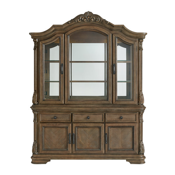 Picket House Furnishings Denali Server And Hutch In Walnut | Wayfair