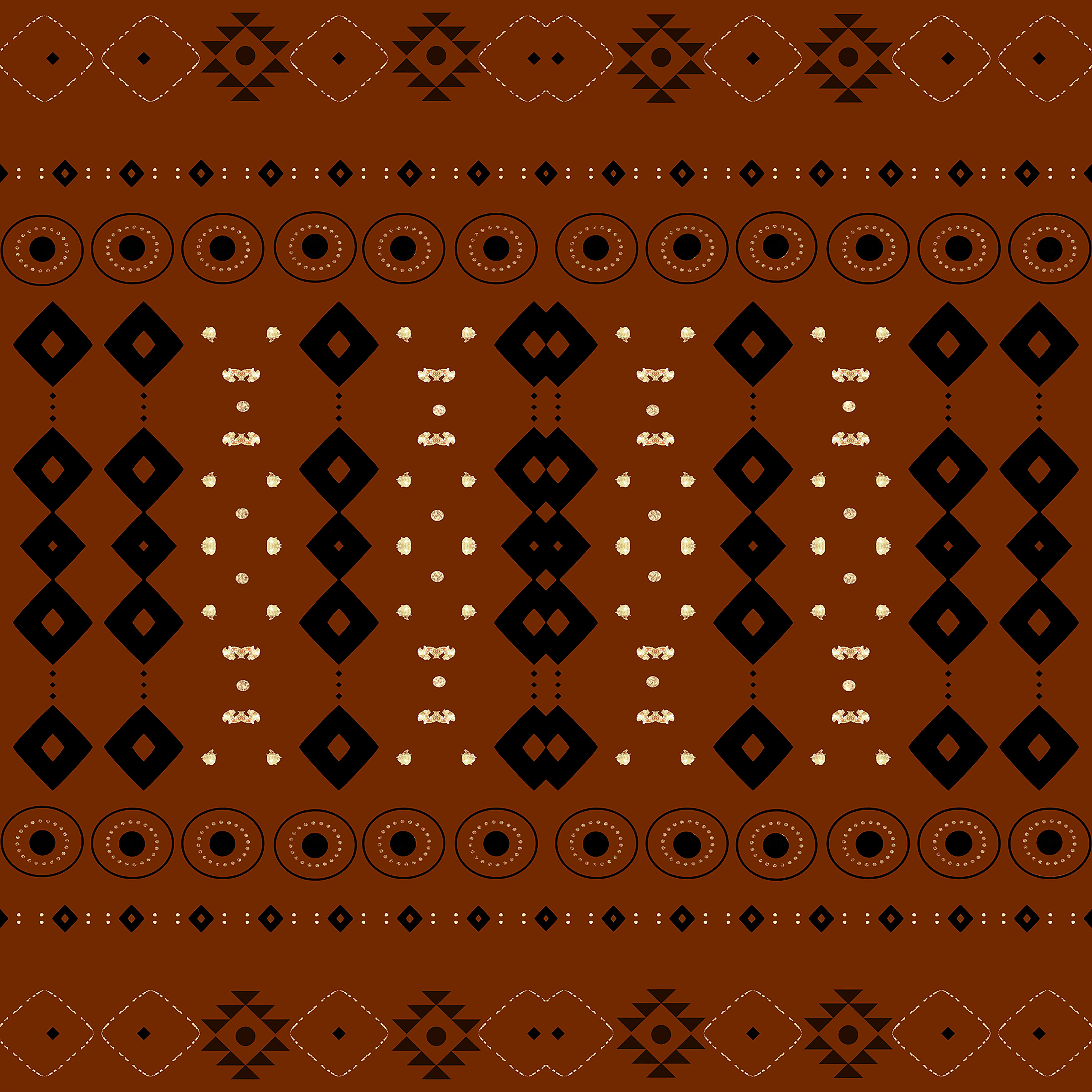 Union Rustic Jhamya Sheila Wenzel-Ganny Rust Tribal Mud Cloth by ...
