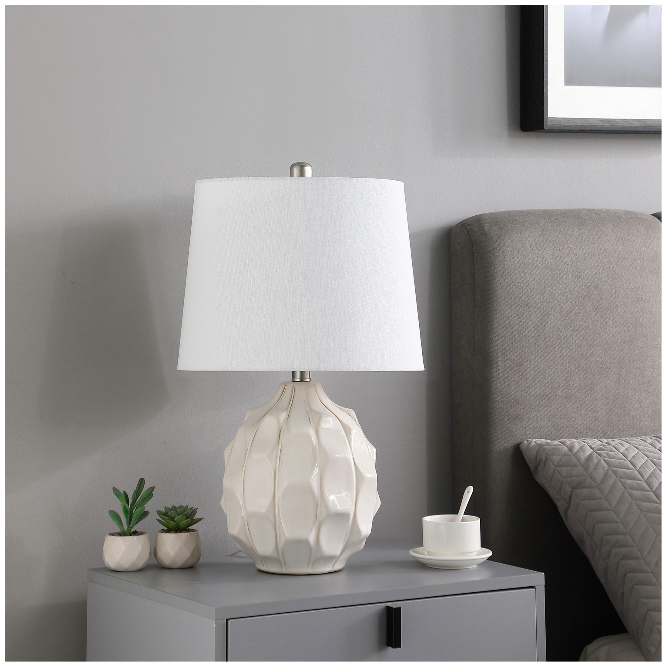 Corrigan Studio® 21.75" In Coastal Seaside Cream/Taupe Trim Cascade ...