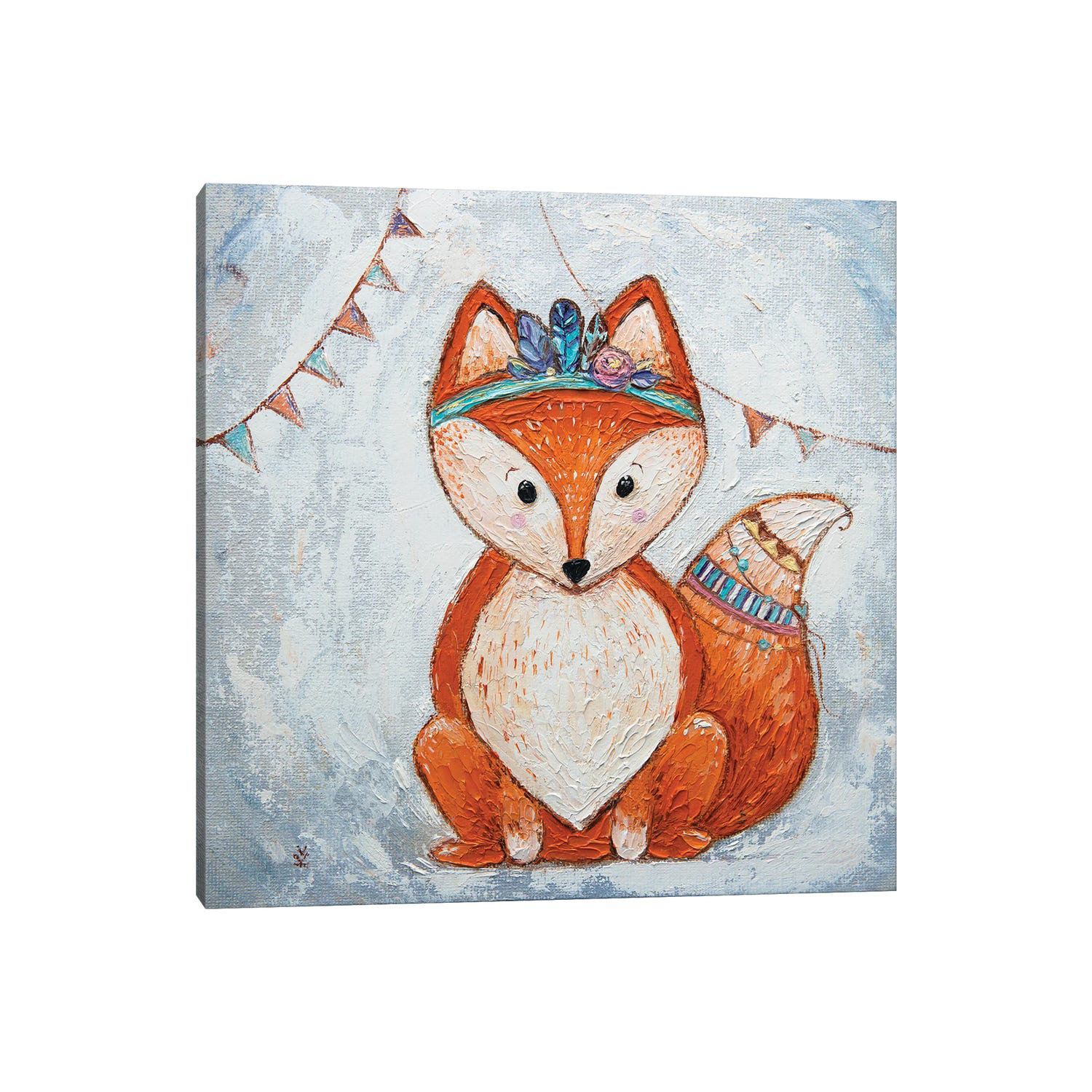 Metro Lane Fox and Flags by Vlada Koval - Painting on Canvas | Wayfair ...