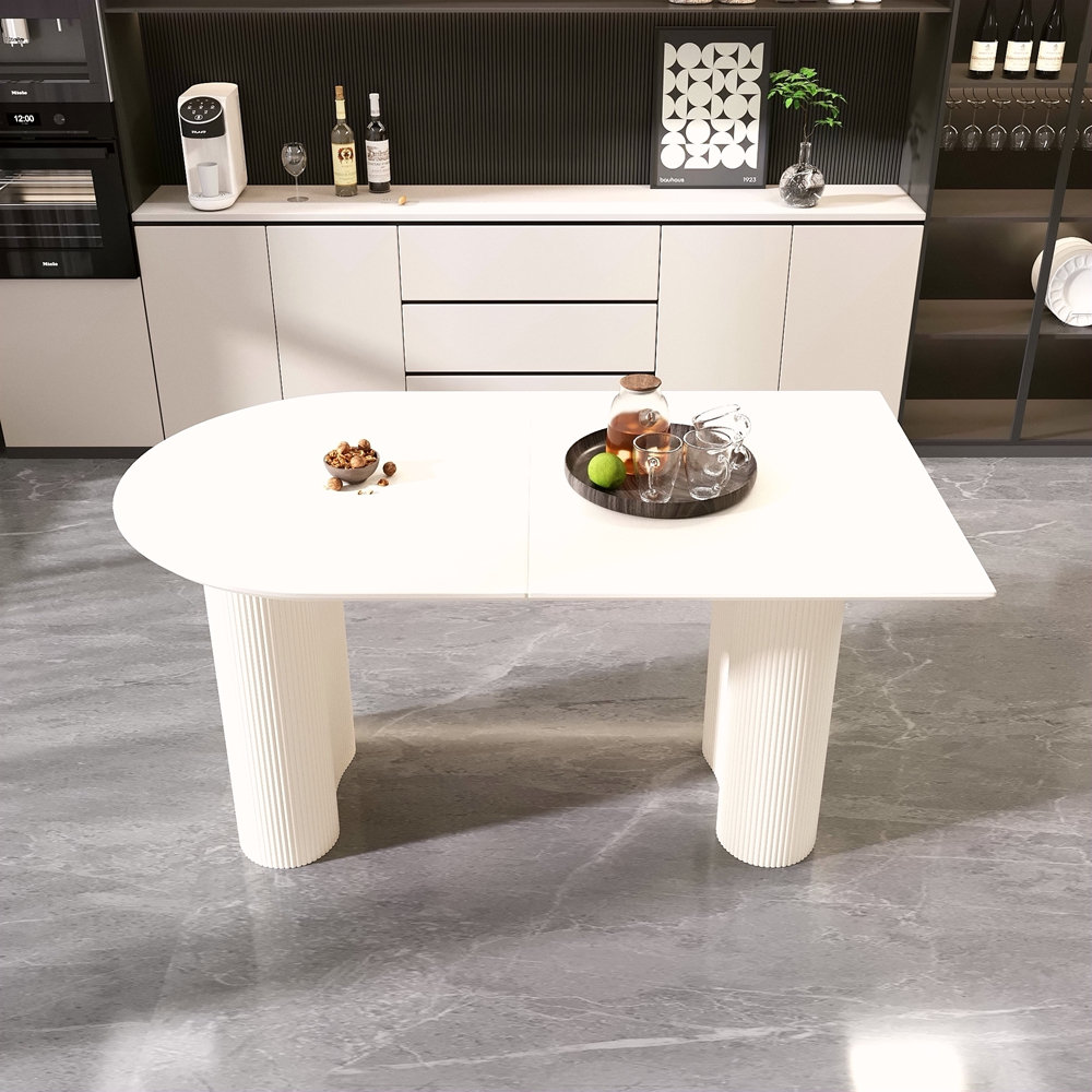 junzc 63 "Modern MDF New Style Dining Table And Irregular Side Table, 4 ...