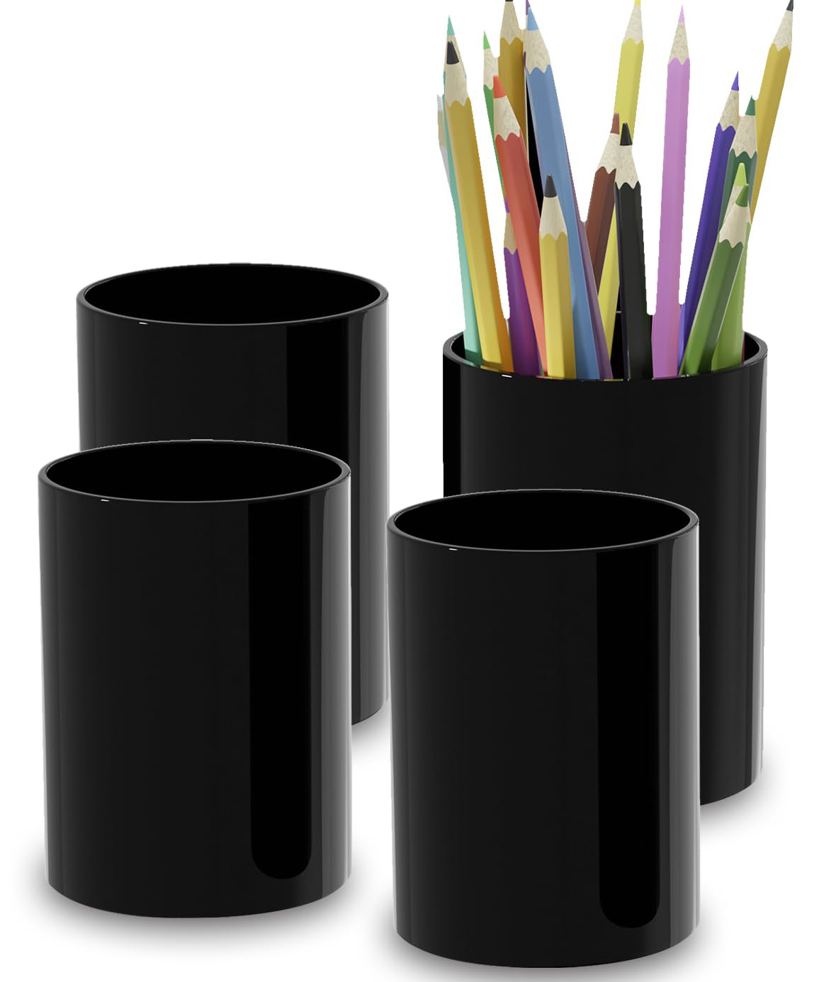 Rebrilliant Acrylic Desktop Pen Holder Stationery Storage Box For Desk ...