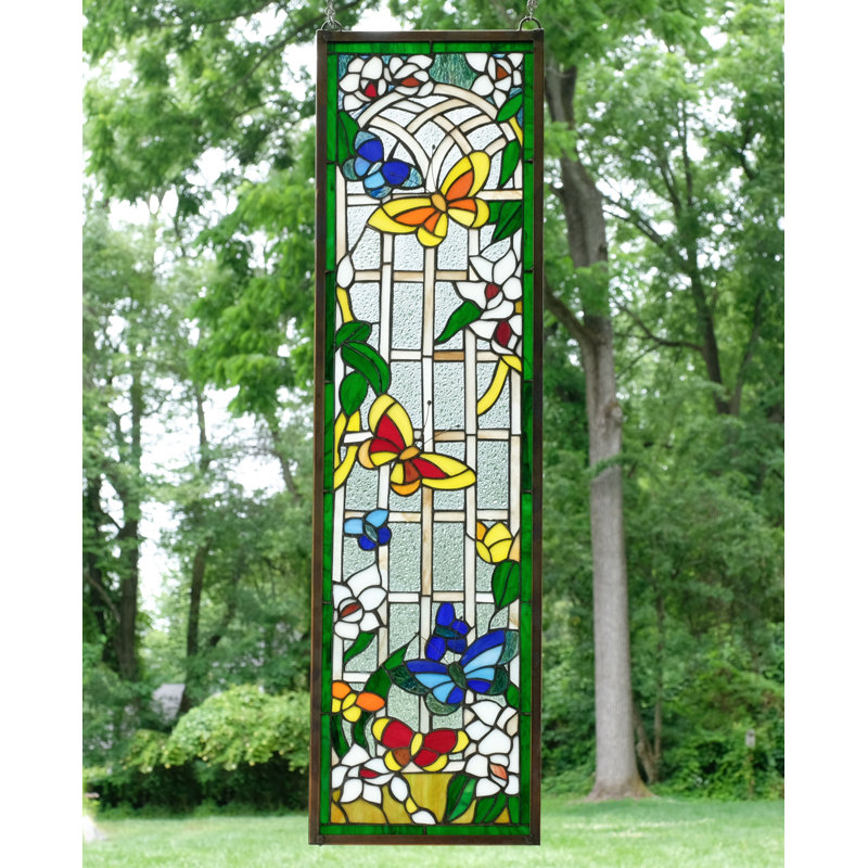 Red Barrel Studio® Stained Glass Window Panel | Wayfair
