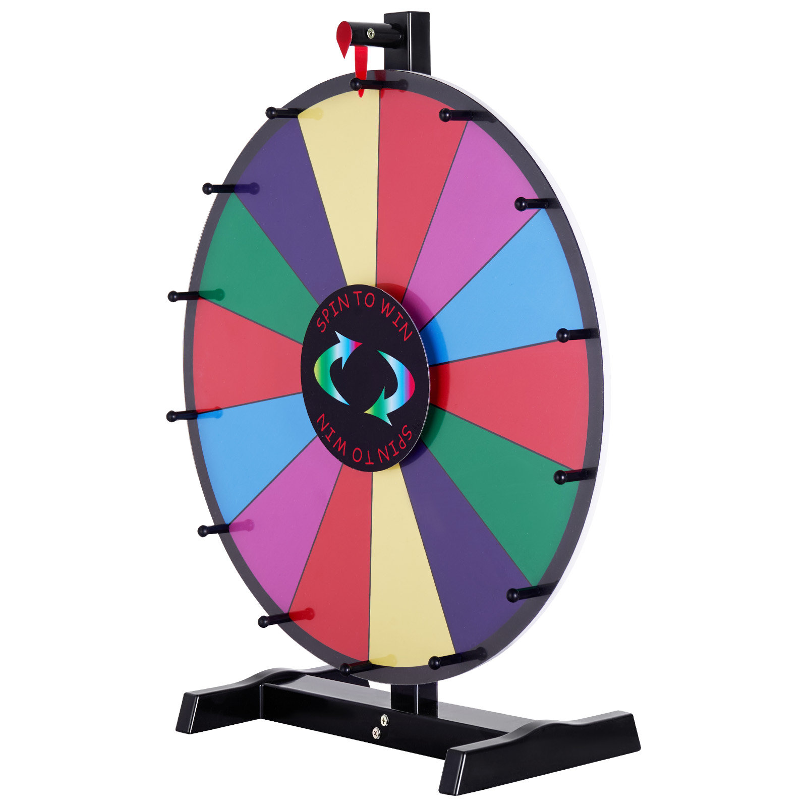VEVOR 24 inch Spinning Prize Wheel, 14 Slots Tabletop Spinner, Heavy ...