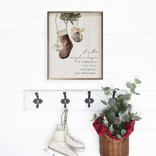 The Holiday Aisle® It's The Simple Magic Stocking Ornament Whitewash ...