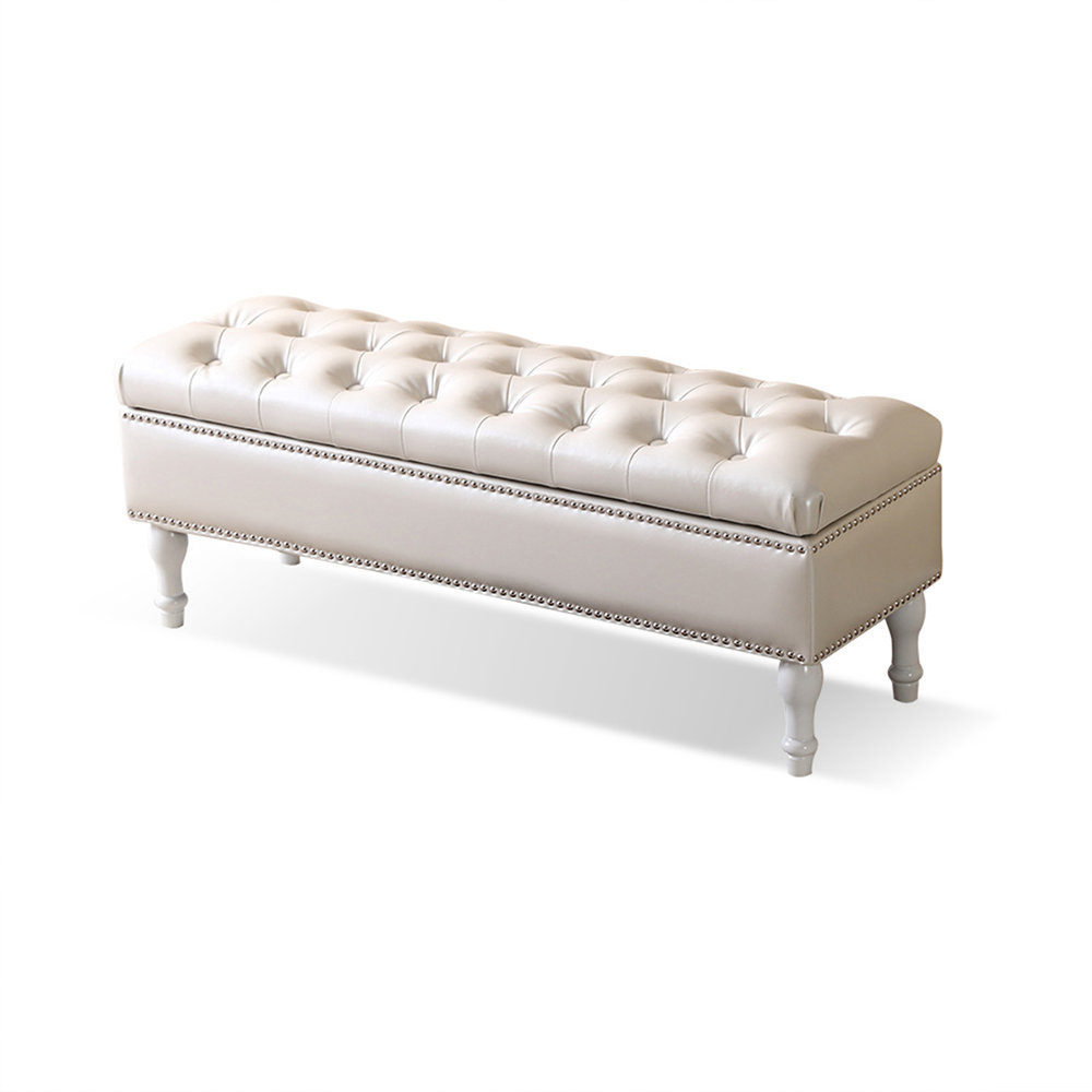 Canora Grey White Upholstered Benches | Wayfair