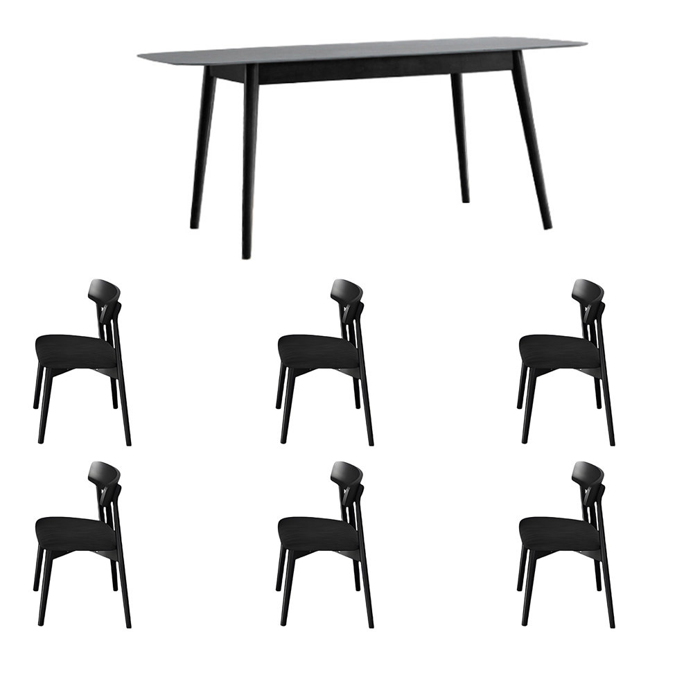 A Bestiary Living Oak Burned Stone Table And Chairs Set Elegant ...