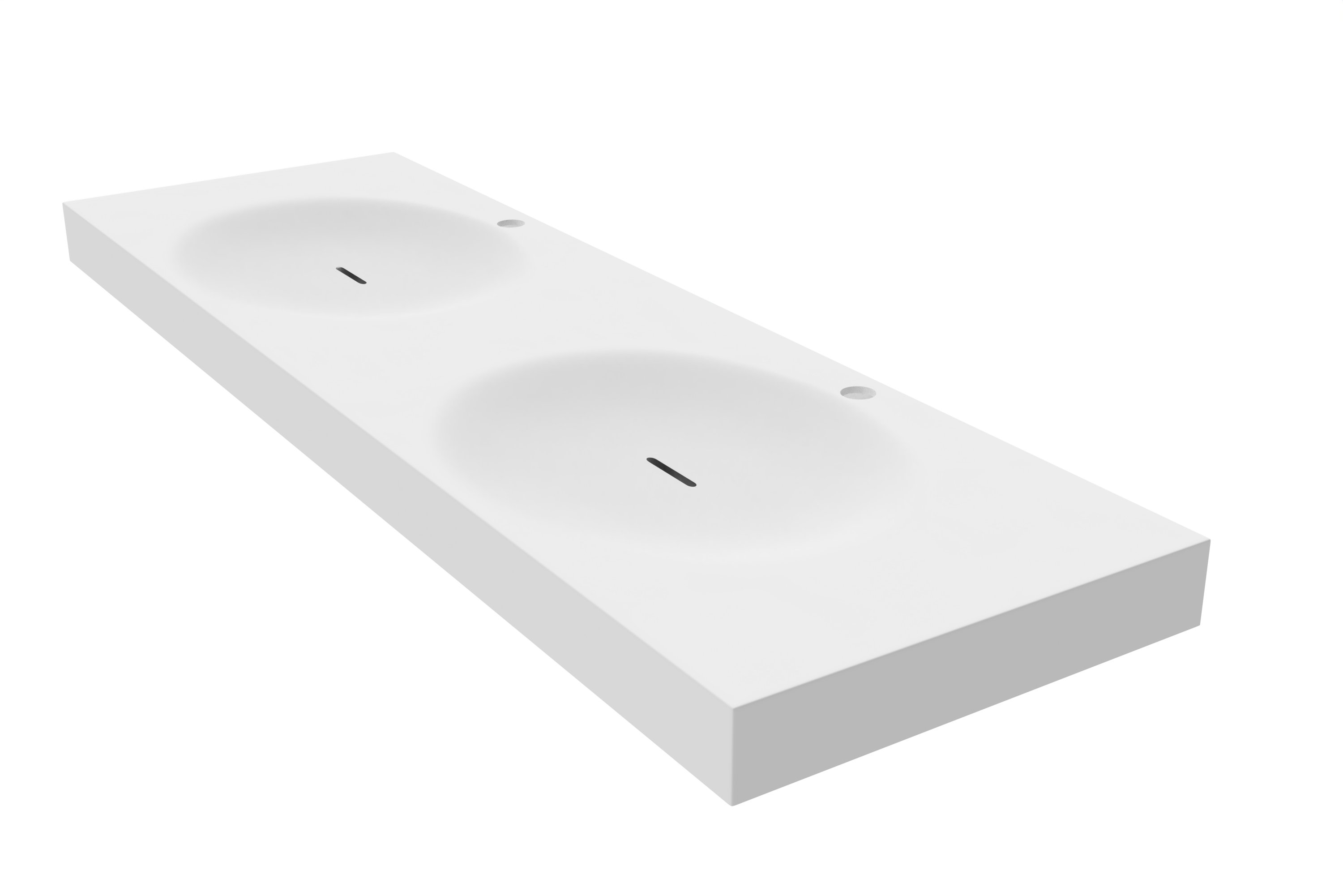 CastelloUSA Darleen 60" Solid Surface Thin Rectangular Wall Mount ...