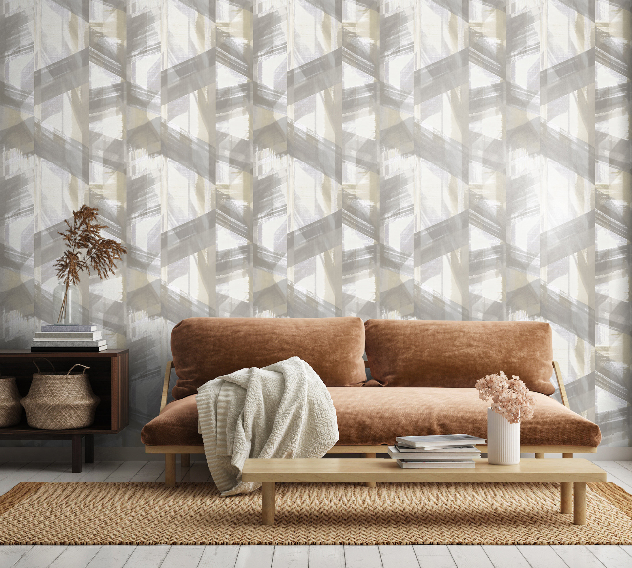 Galerie Wallcoverings Crafted Glimmery Glaze Design 27.9' L x 27.5" W ...