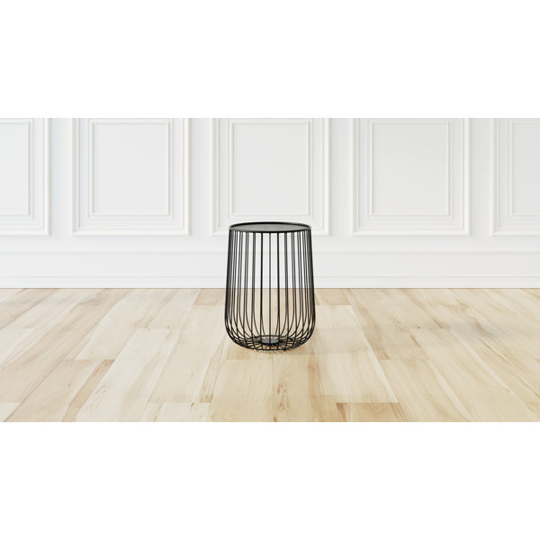 Ebern Designs Modern Chic Round Wire Side Table | Wayfair