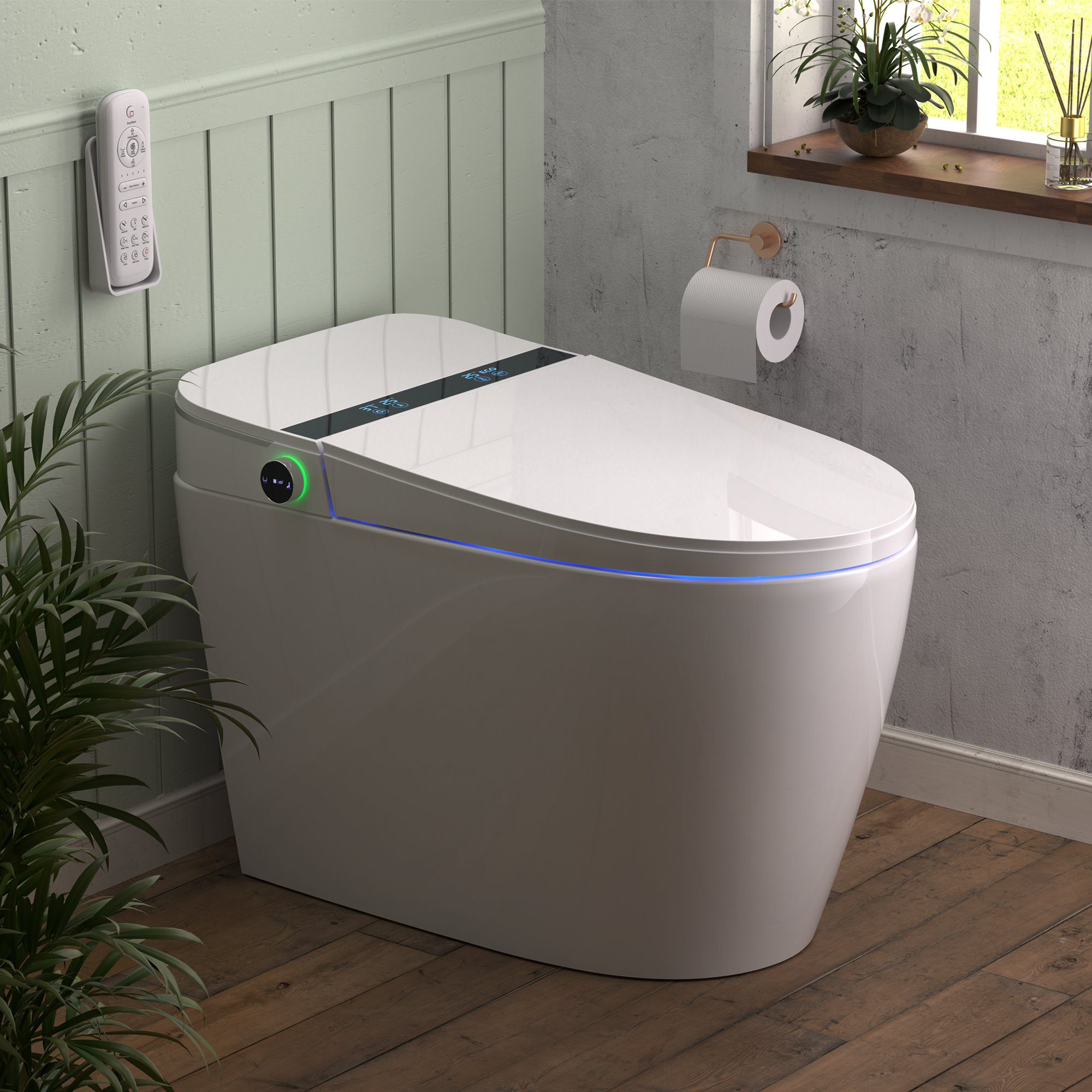 BCAN Smart Toilet with Massage Bidet, Auto Open Lid/Seat, 1.28 Gallons ...
