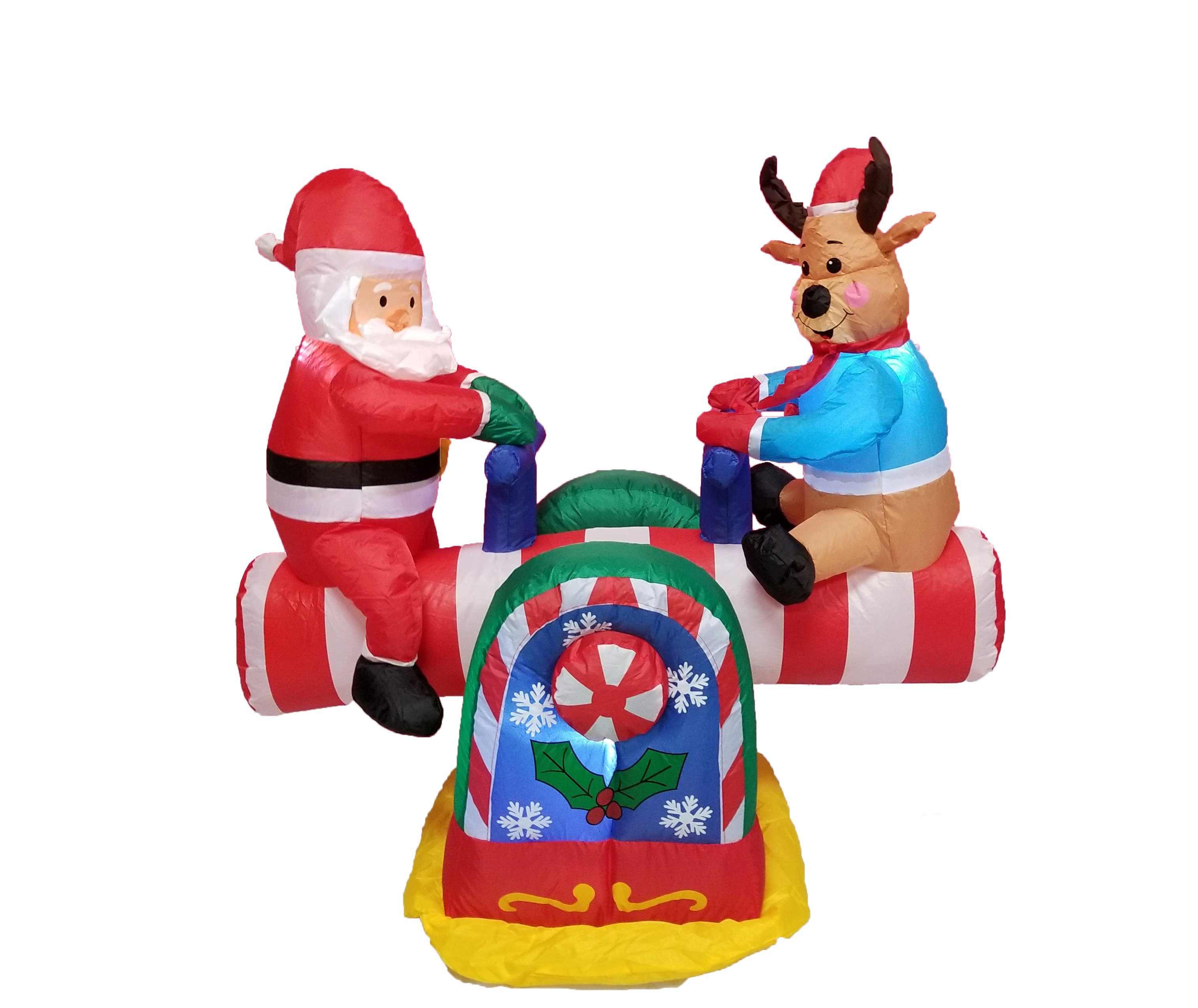 The Holiday Aisle® 4 Foot Tall Lighted Animated Christmas Inflatable ...