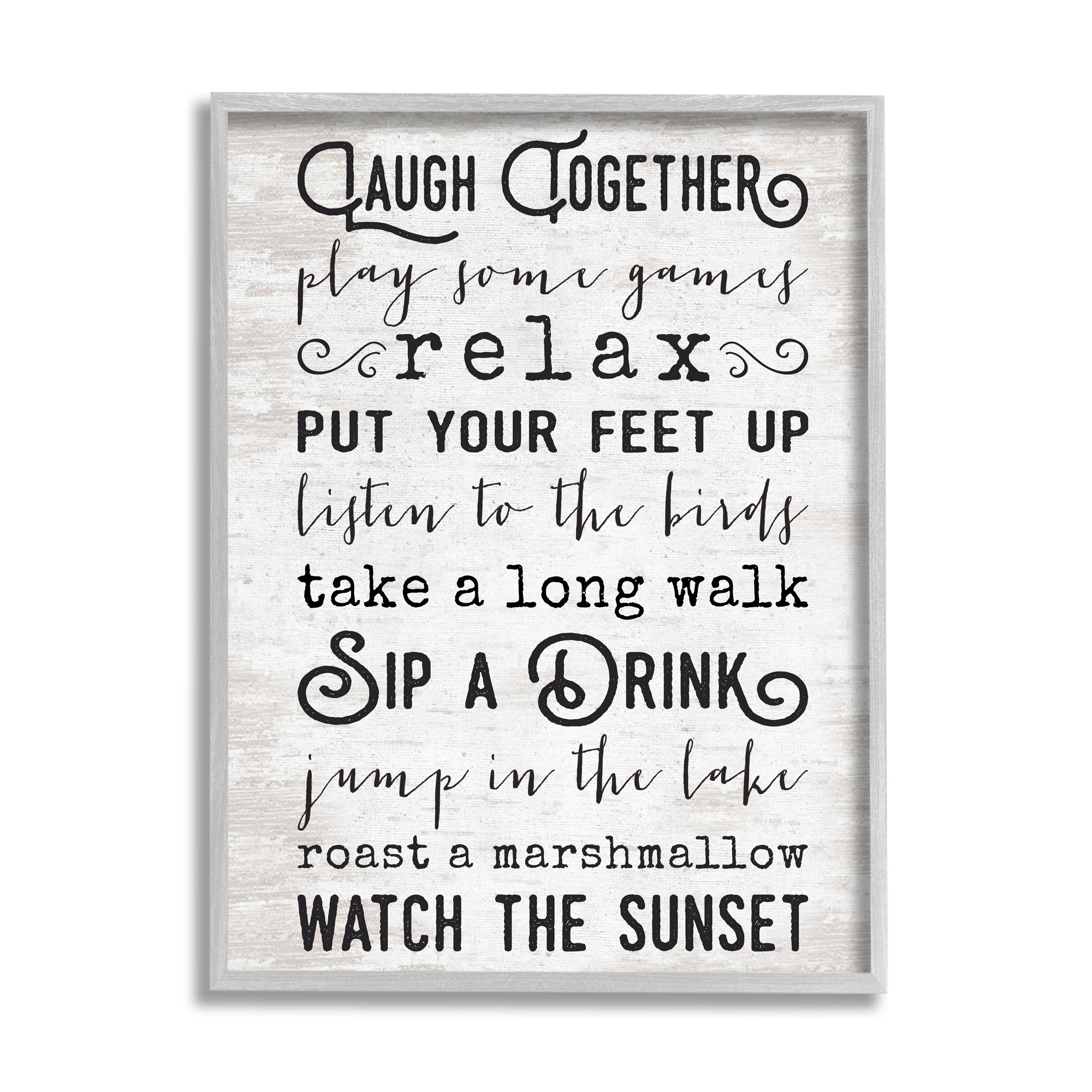 Stupell Industries Lake Rules Relaxing List | Wayfair