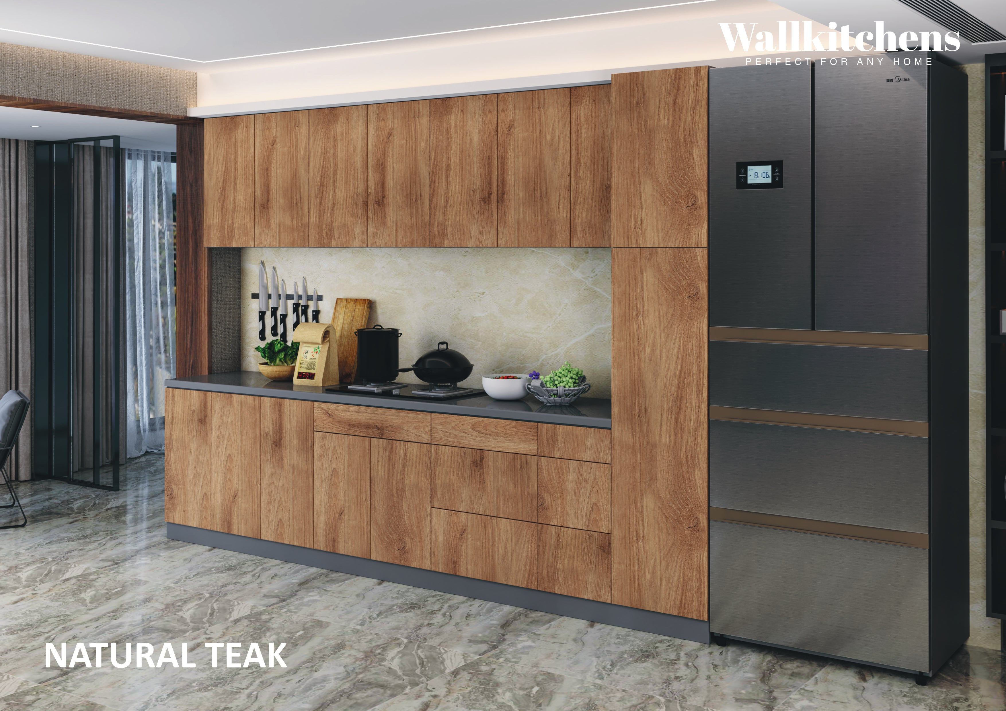 WALLKITCHENS FK-METROPOLITAN 132'' W x 96'' H Medium Density Fiberboard ...