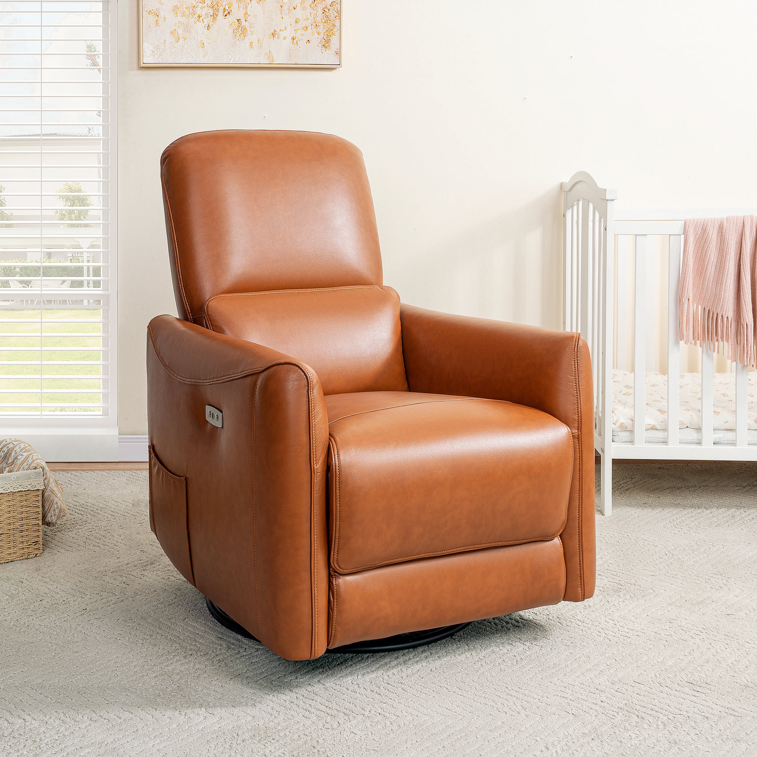 Hokku Designs Heated Faux Leather Massage Recliner Chair with ...