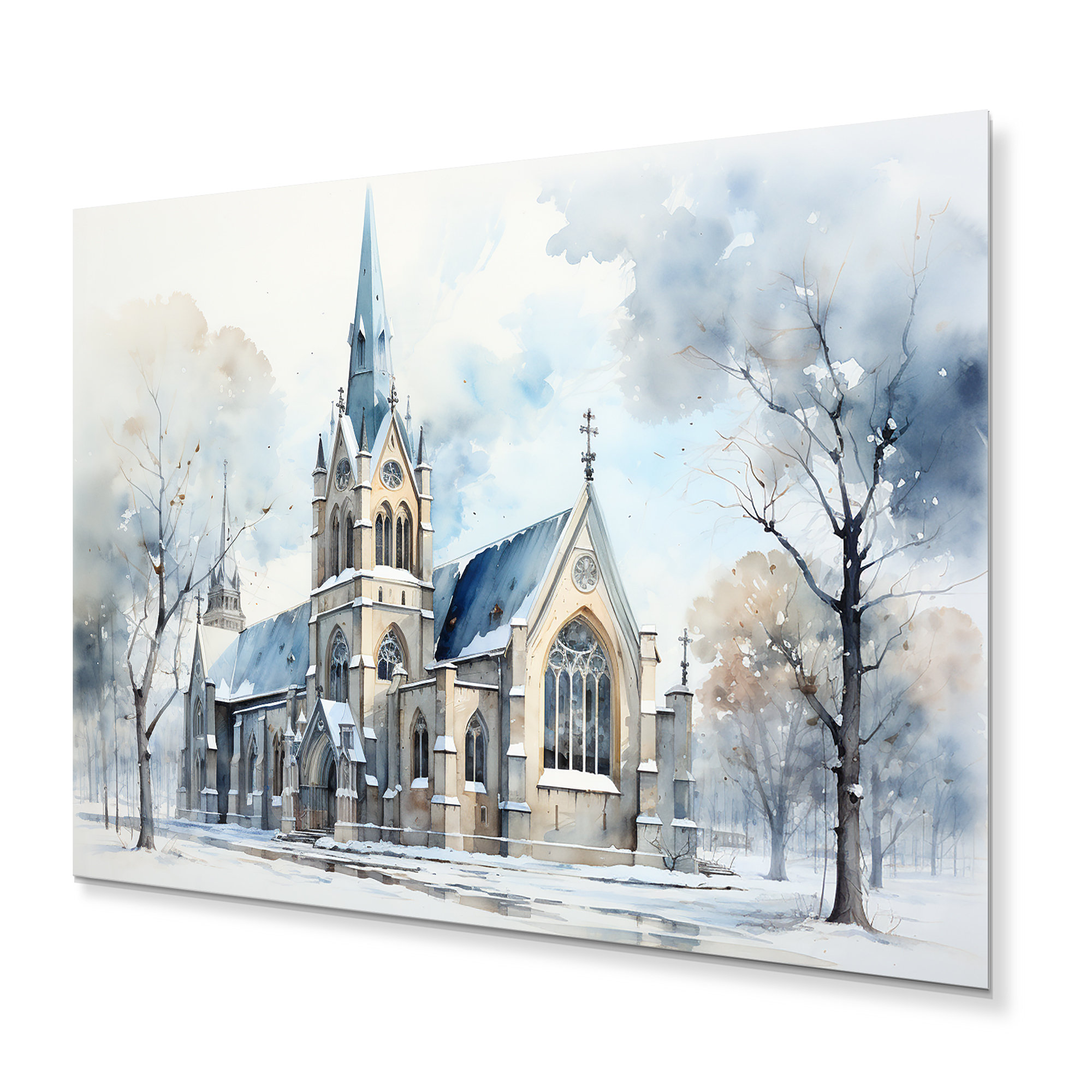 Latitude Run® Church Minimalism Harmony - Spiritual Metal Wall Art ...