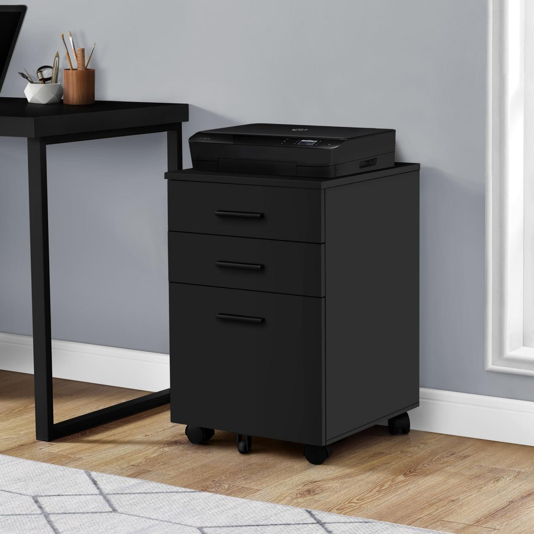 Ebern Designs File Cabinet, Rolling Mobile, Storage Drawers, Printer ...