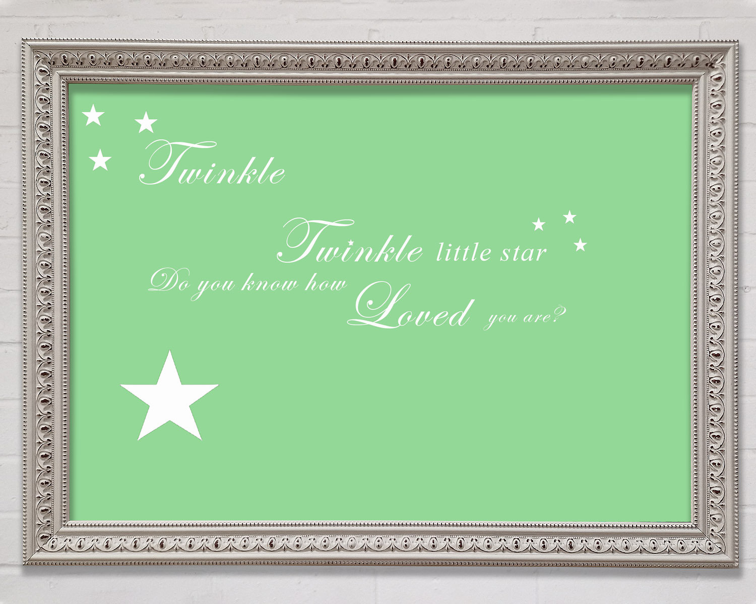 Bright Star Twinkle Twinkle Little Star 1 Green - Single Picture Frame ...