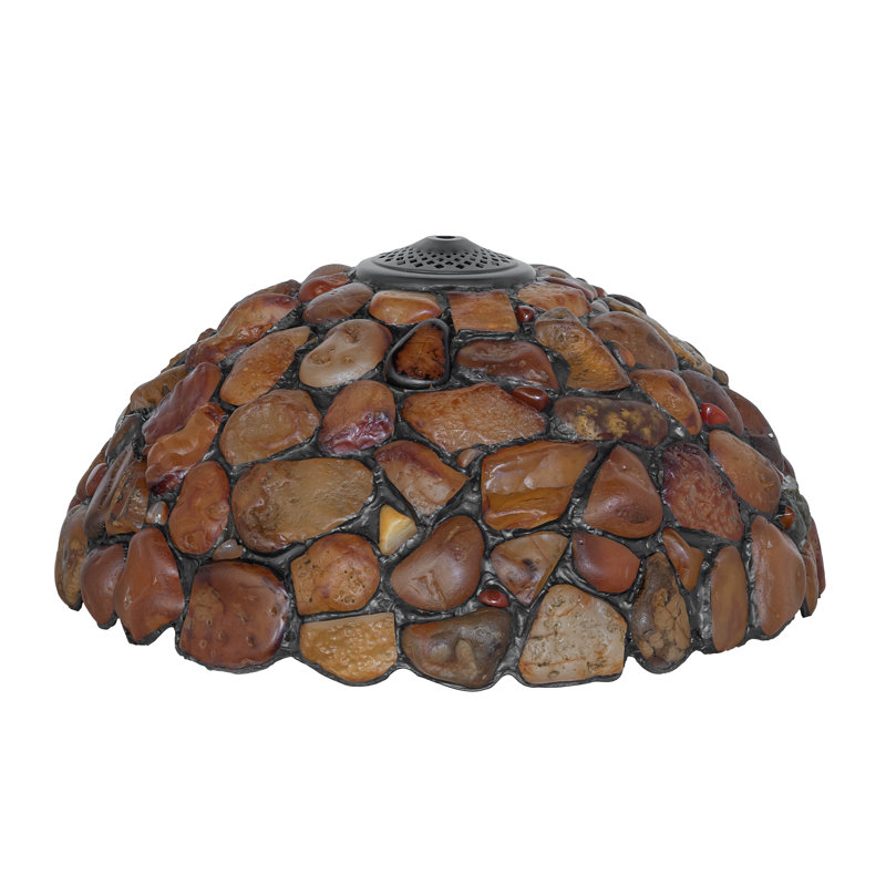 Meyda Lighting Agata 8" H x 16" W Stone Bowl Lamp Shade ( Spider ) in ...